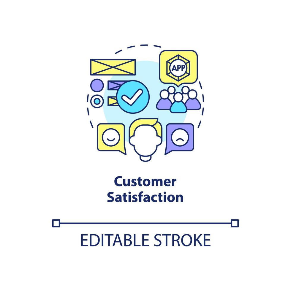 Customer satisfaction concept icon 3562350 Vector Art at Vecteezy Customer satisfaction concept icon 3562350 Vector Art at Vecteezy