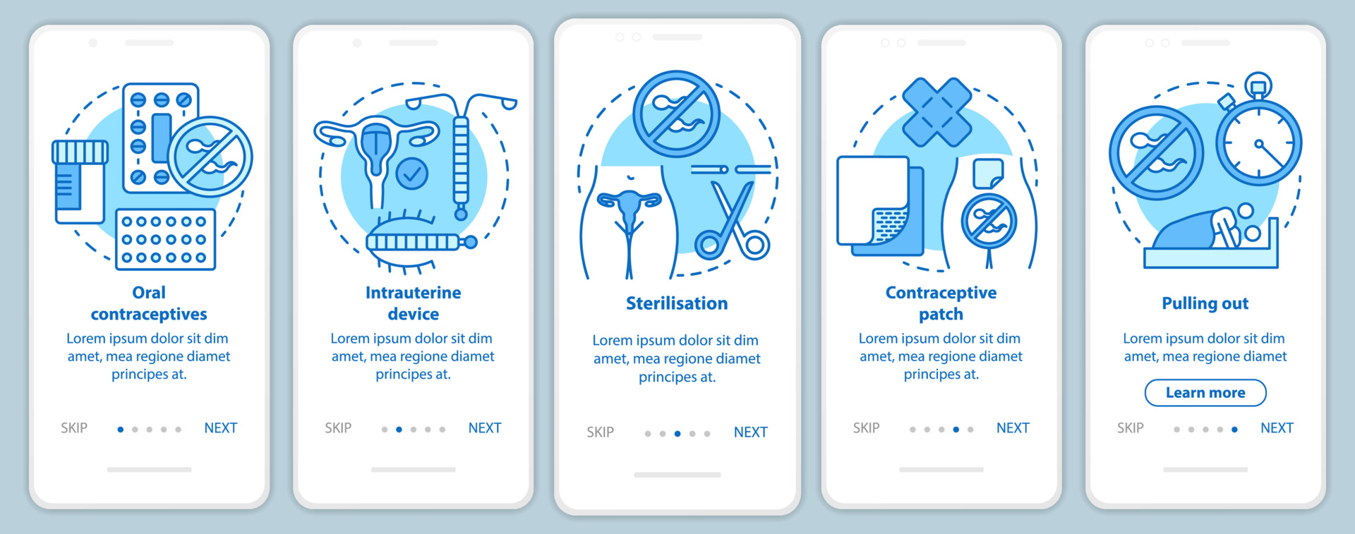 Safe Sex Onboarding Mobile App Page Screen With Linear Concepts 3562530