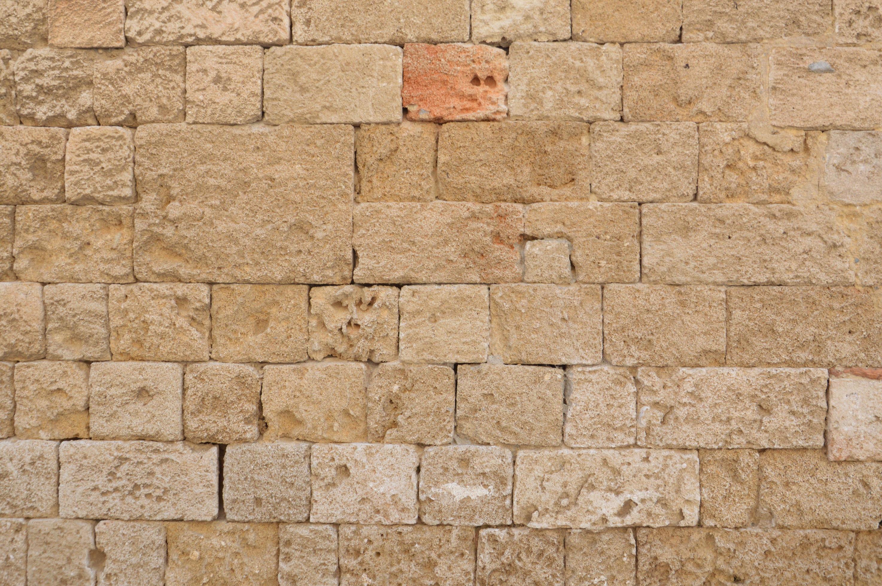 Texture of ancient masonry walls in Rhodes island in Greece 3564182 ...