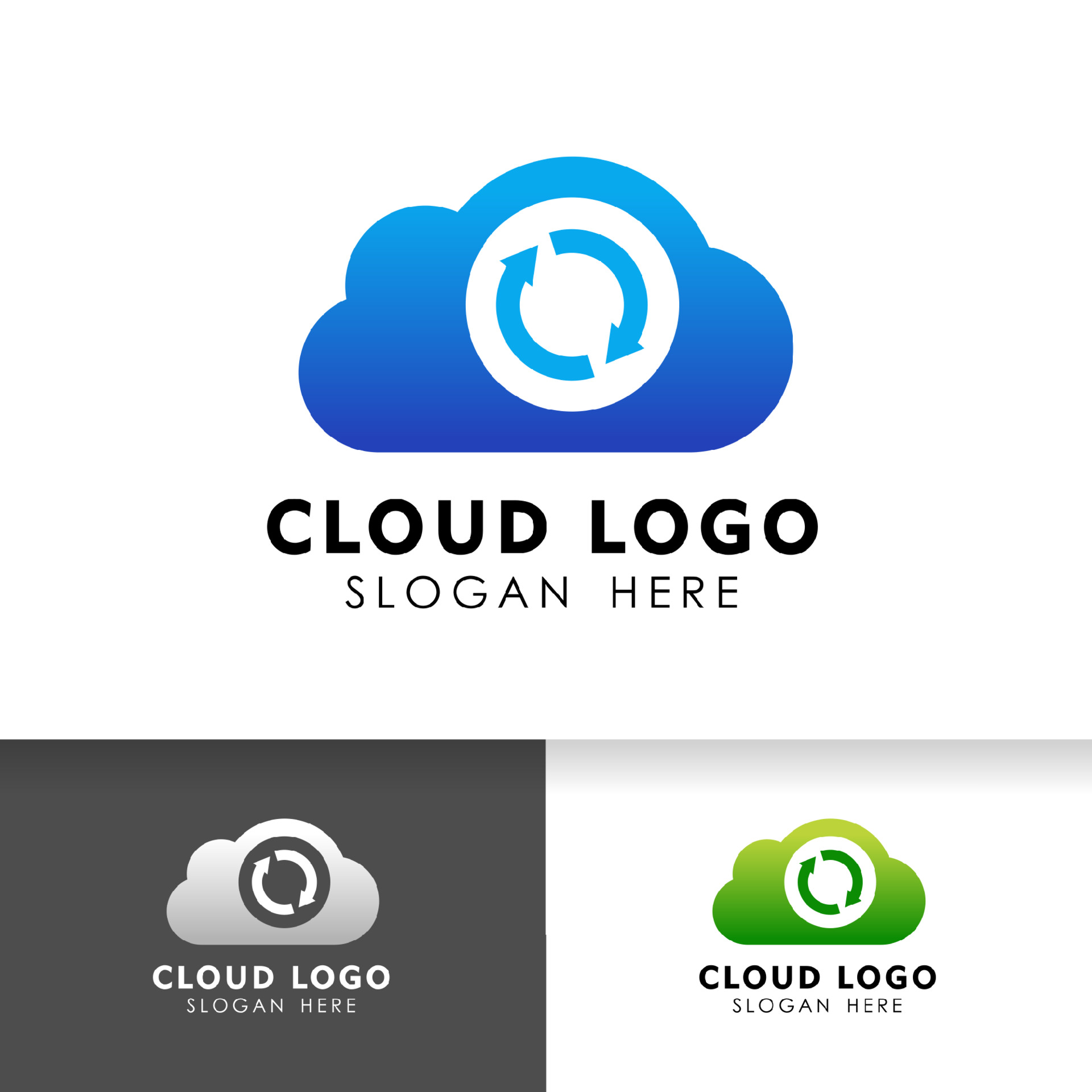 sync cloud tech icon design. cloud vector element 3565098 Vector Art at ...