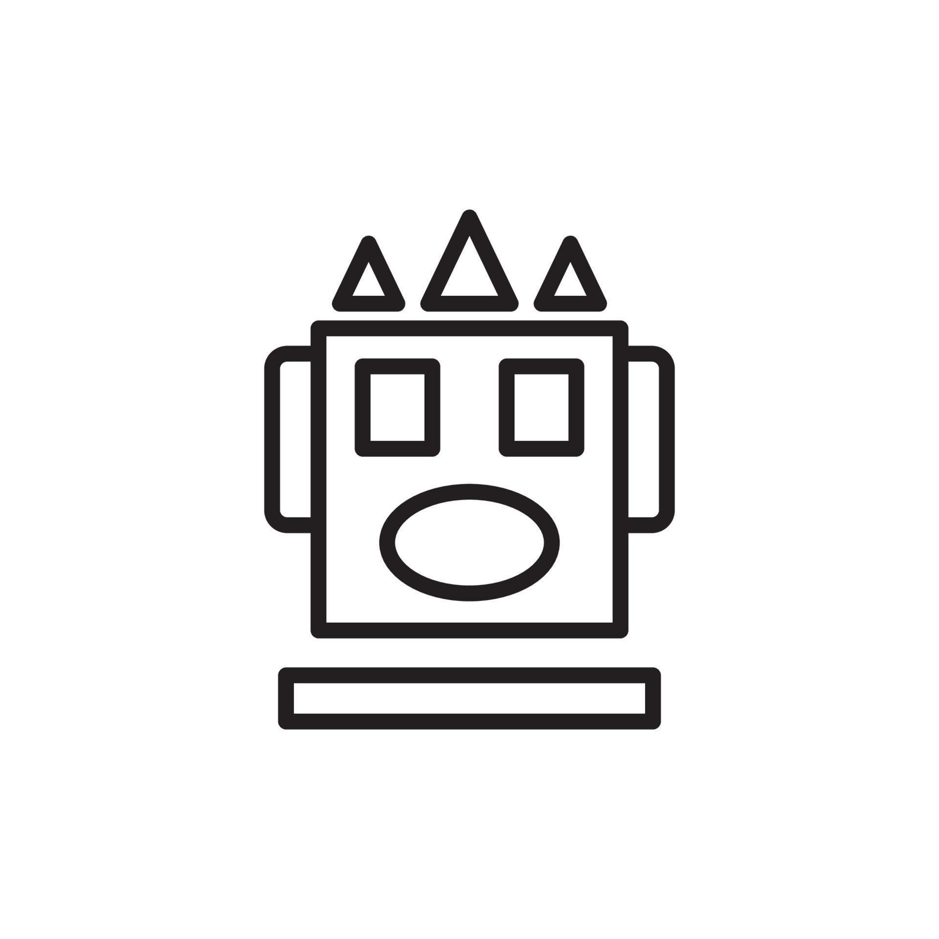 Robots Outline Vector Icon Thin Line Black Robots Icon Flat Vector