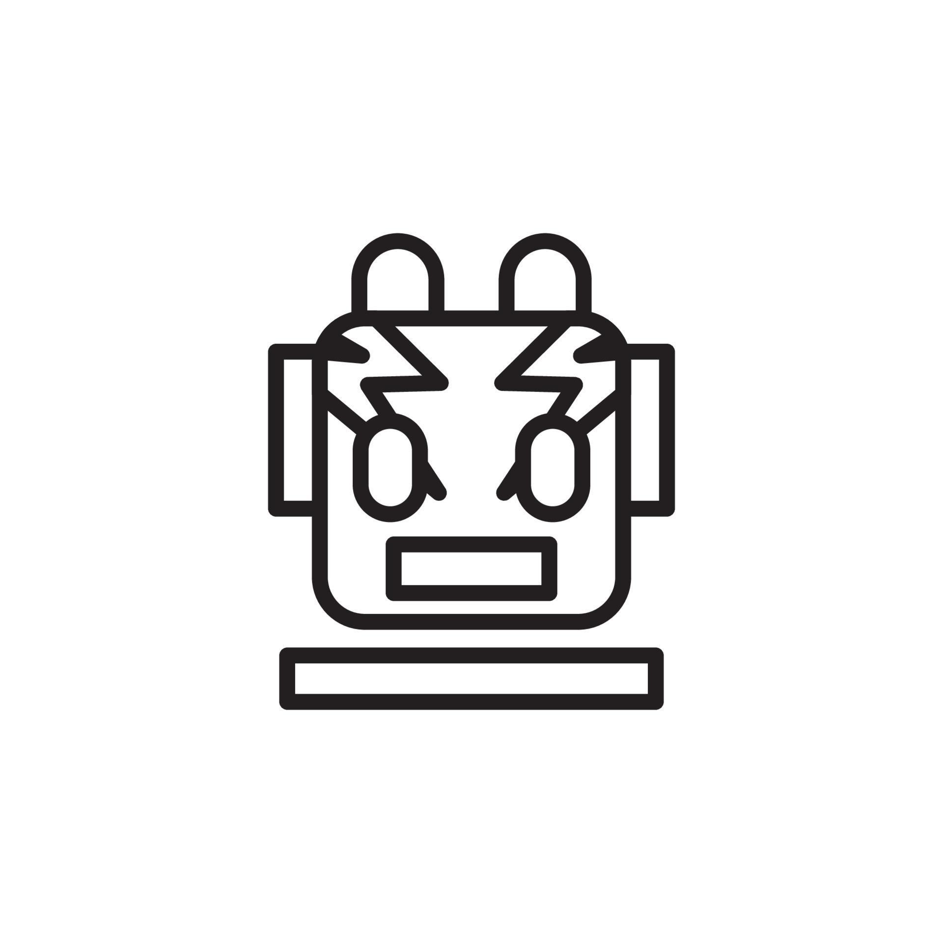 Robots Outline Vector Icon Thin Line Black Robots Icon Flat Vector Simple Element Illustration