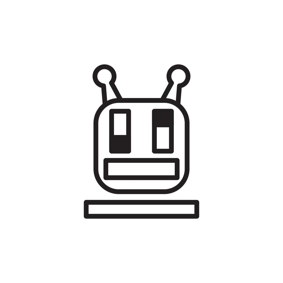 Robots Outline Vector Icon Thin Line Black Robots Icon Flat Vector