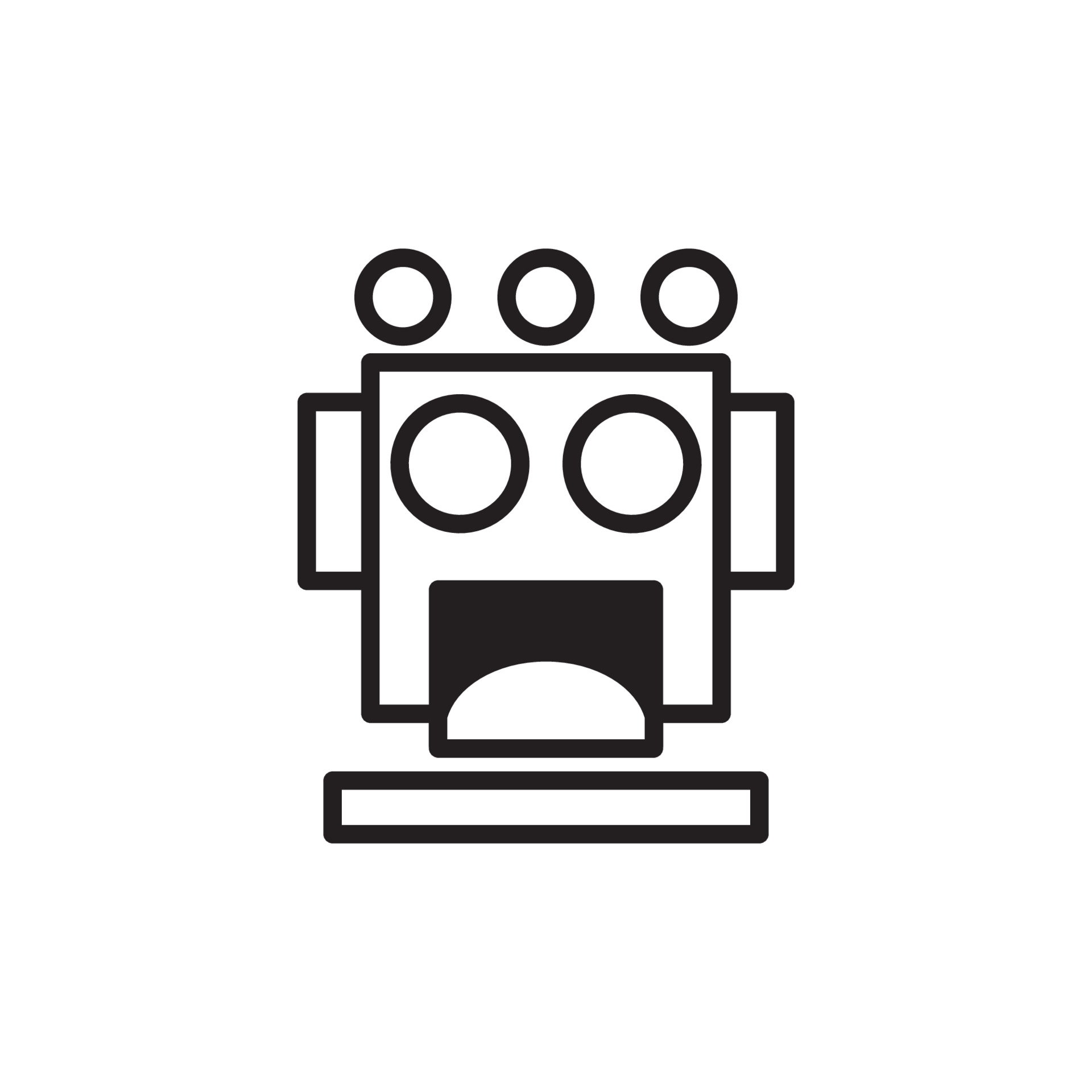 Robots Outline Vector Icon Thin Line Black Robots Icon Flat Vector