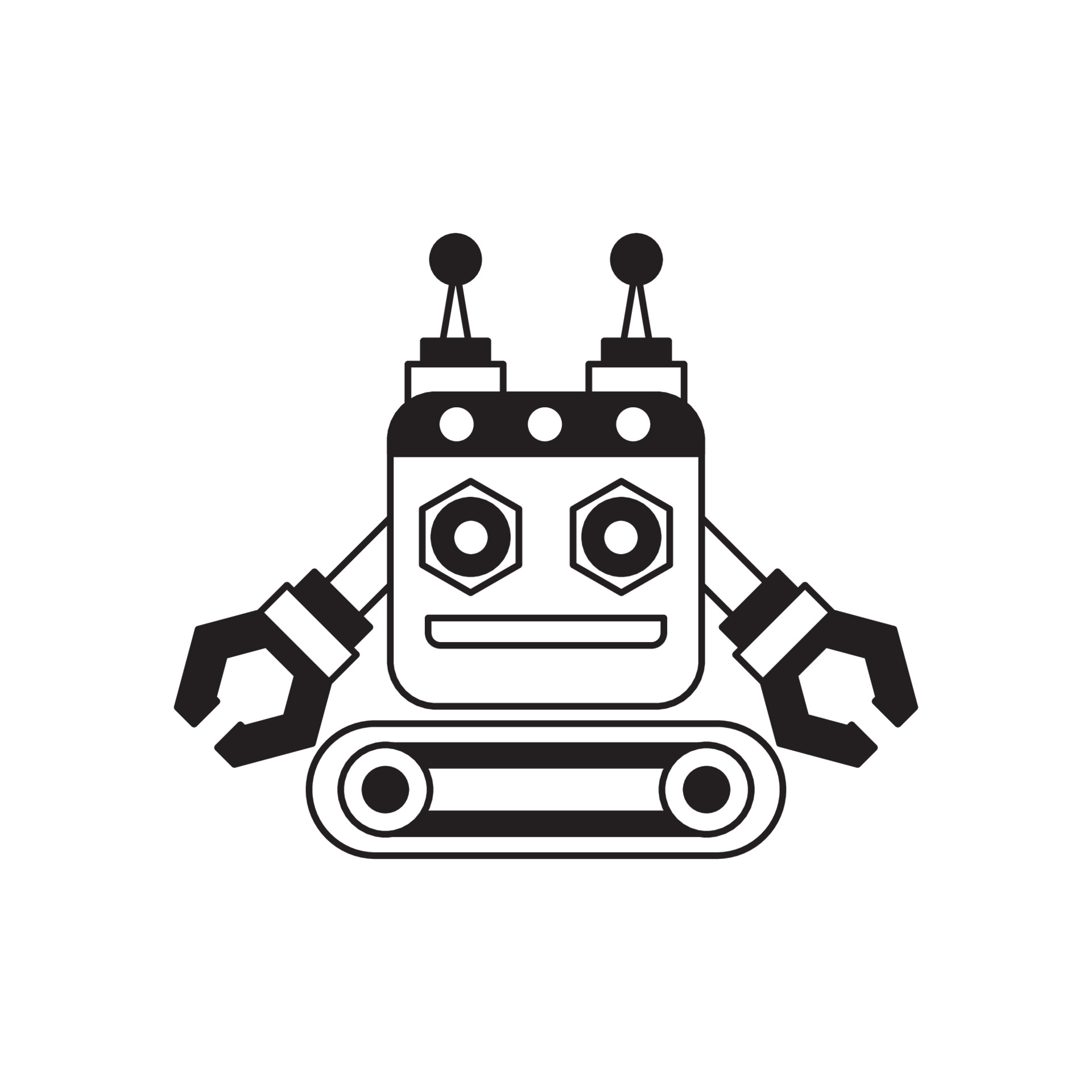 Robots outline vector icon. Thin line black robots icon, flat vector simple element illustration ...