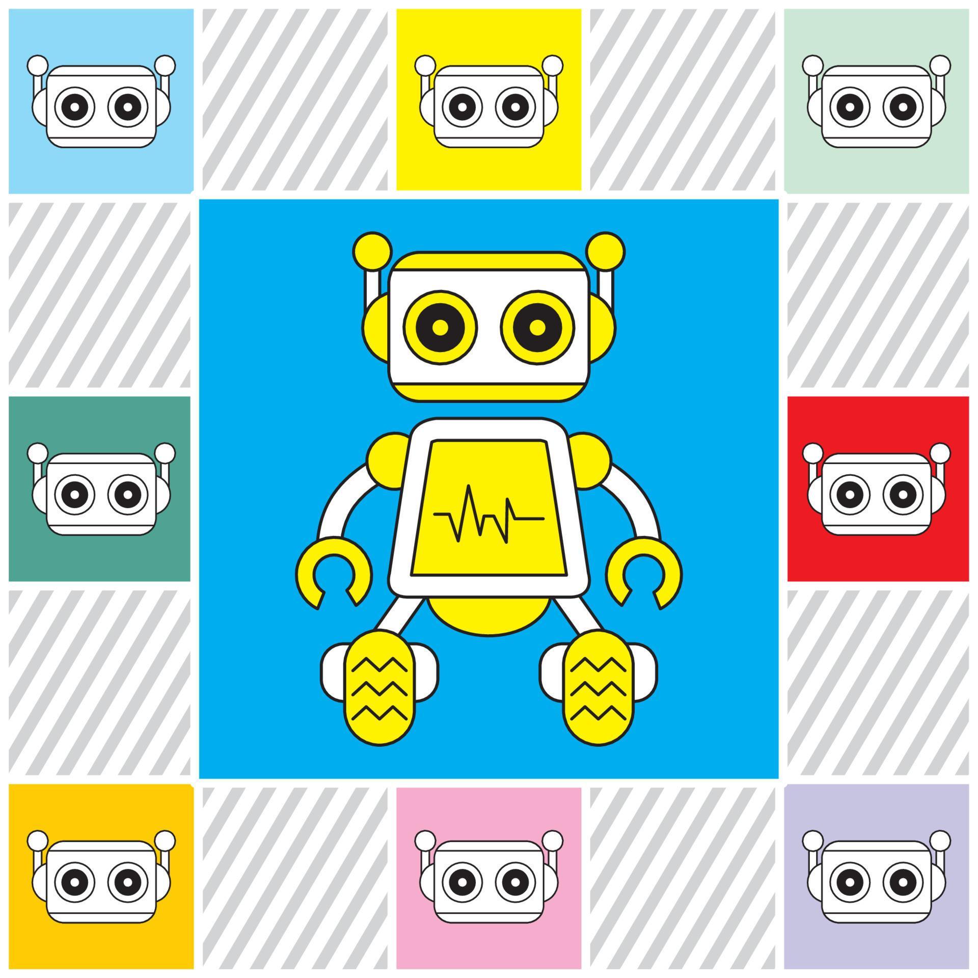 robot logo vector illustration - future technology - Artificial ...