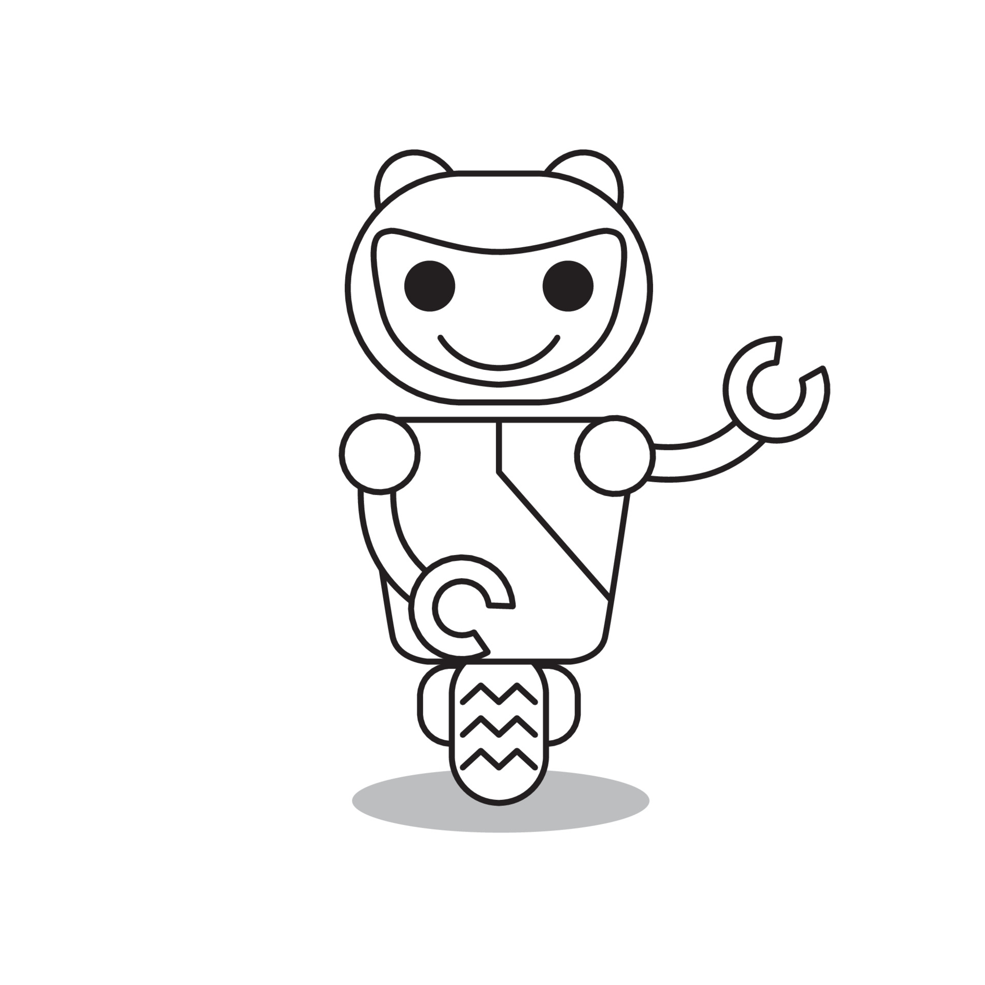 Robots Outline Vector Icon Thin Line Black Robots Icon Flat Vector Simple Element Illustration