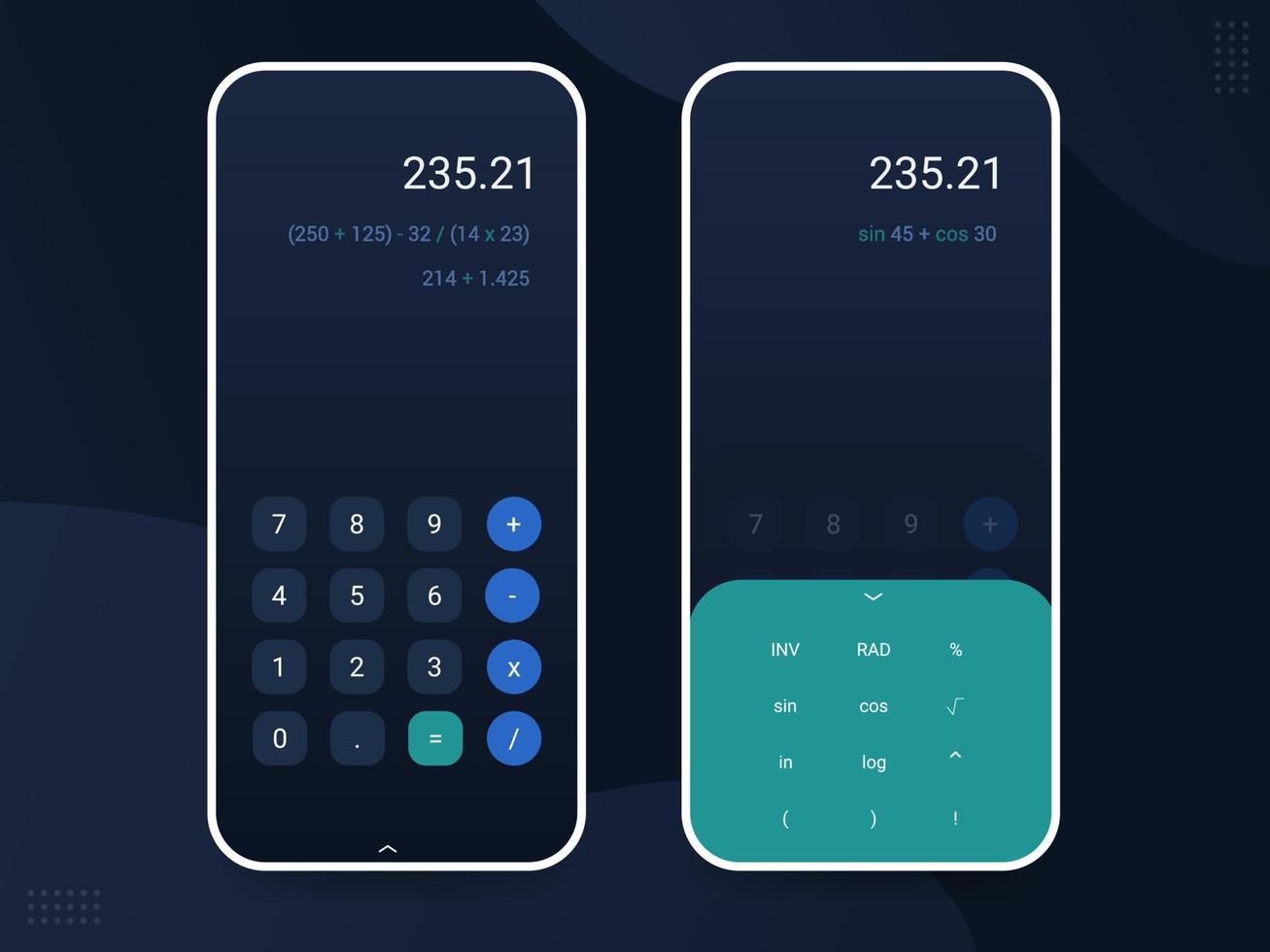 User Interface for Calculator App 3571880 Vector Art at Vecteezy