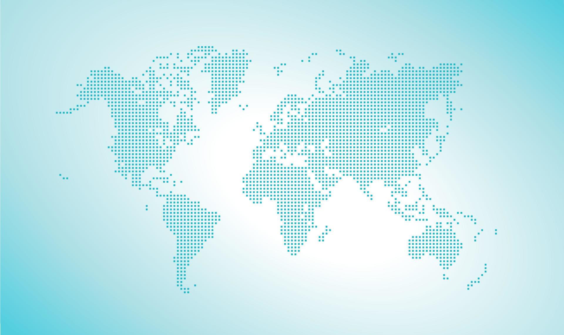 Vector dotted world map 3572367 Vector Art at Vecteezy