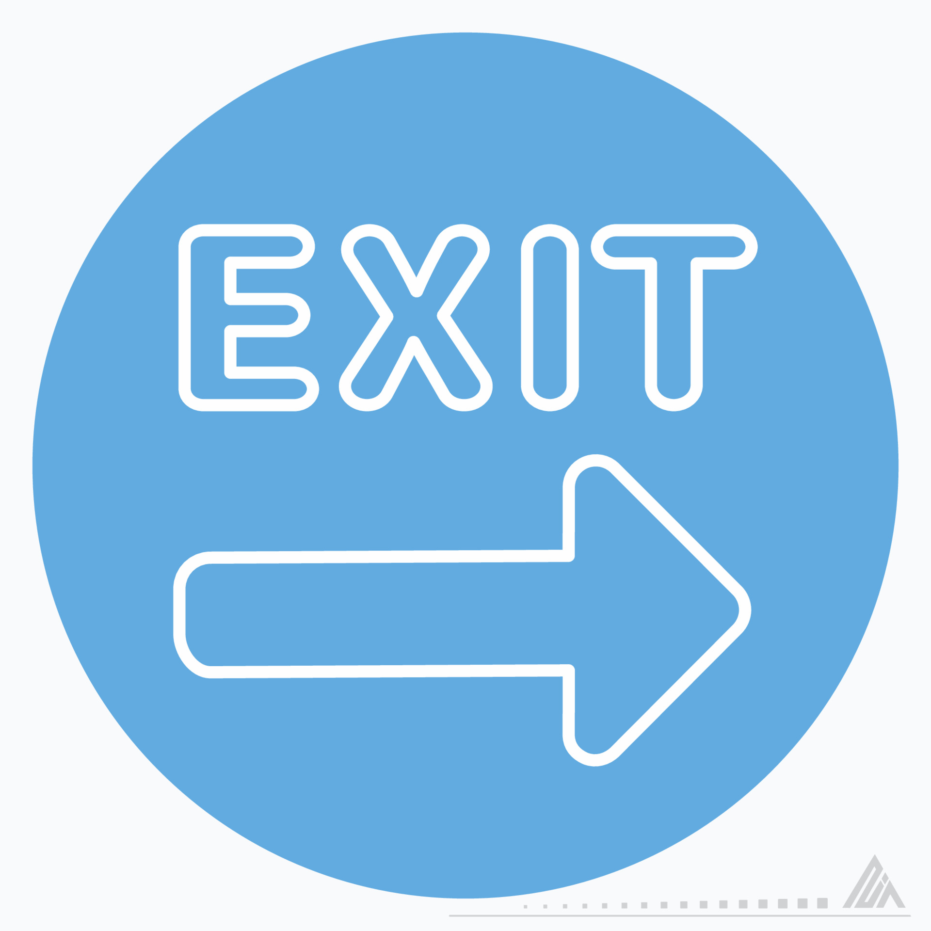 Icon Exit 2 - Blue Eyes Style 3578405 Vector Art at Vecteezy