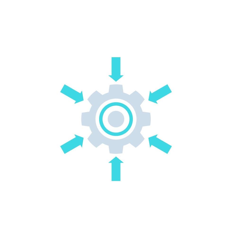 Integration system icon with cogwheel and arrows 3588631 Vector Art at ...