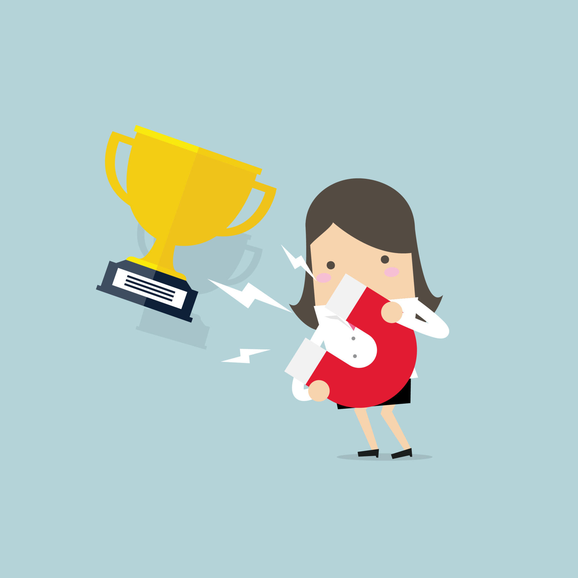Businesswoman attracting trophy with a large magnet. 3589675 Vector Art ... Businesswoman attracting trophy with a large magnet. 3589675 Vector Art ...
