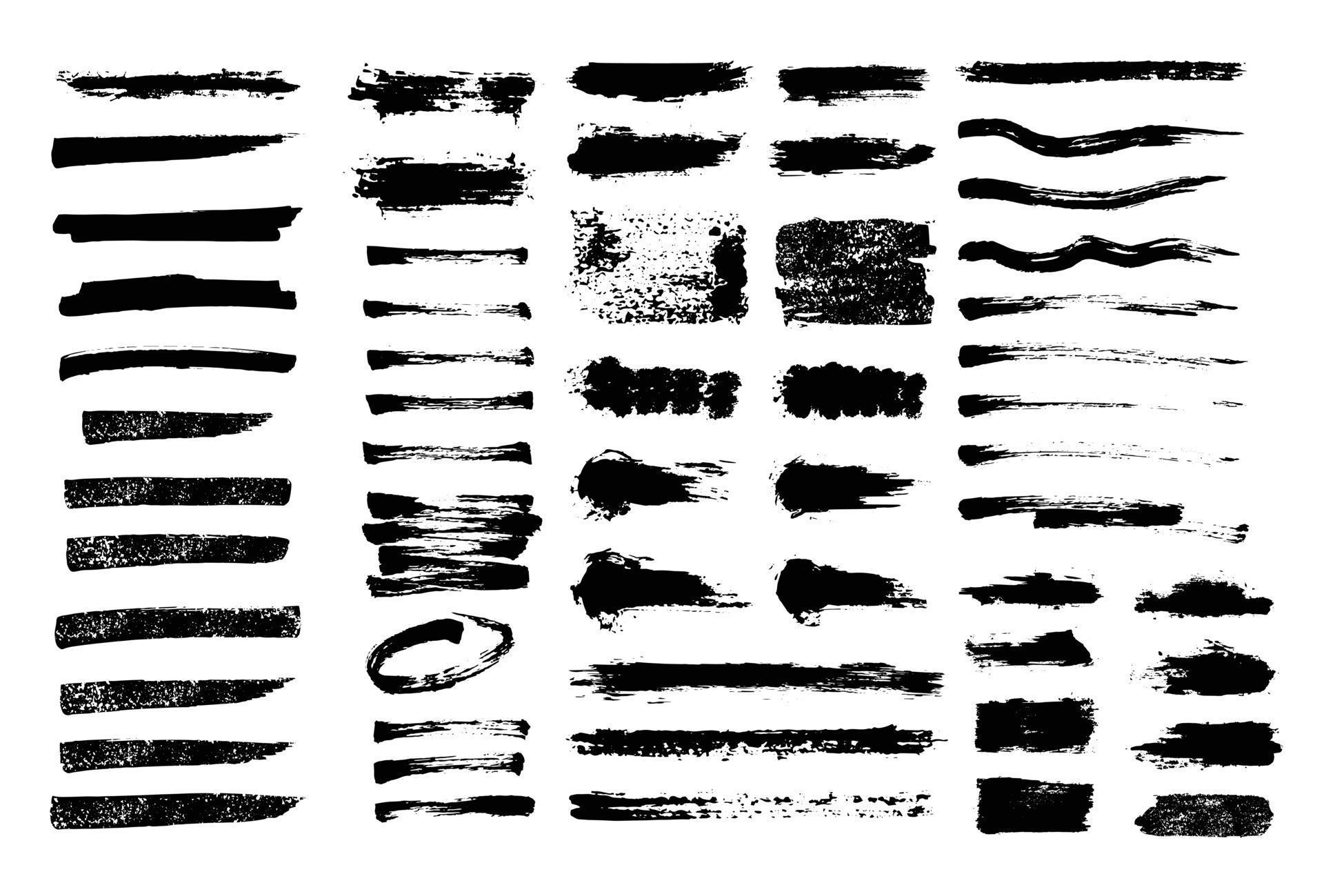 Set of hand drawn brush strokes 3589986 Vector Art at Vecteezy