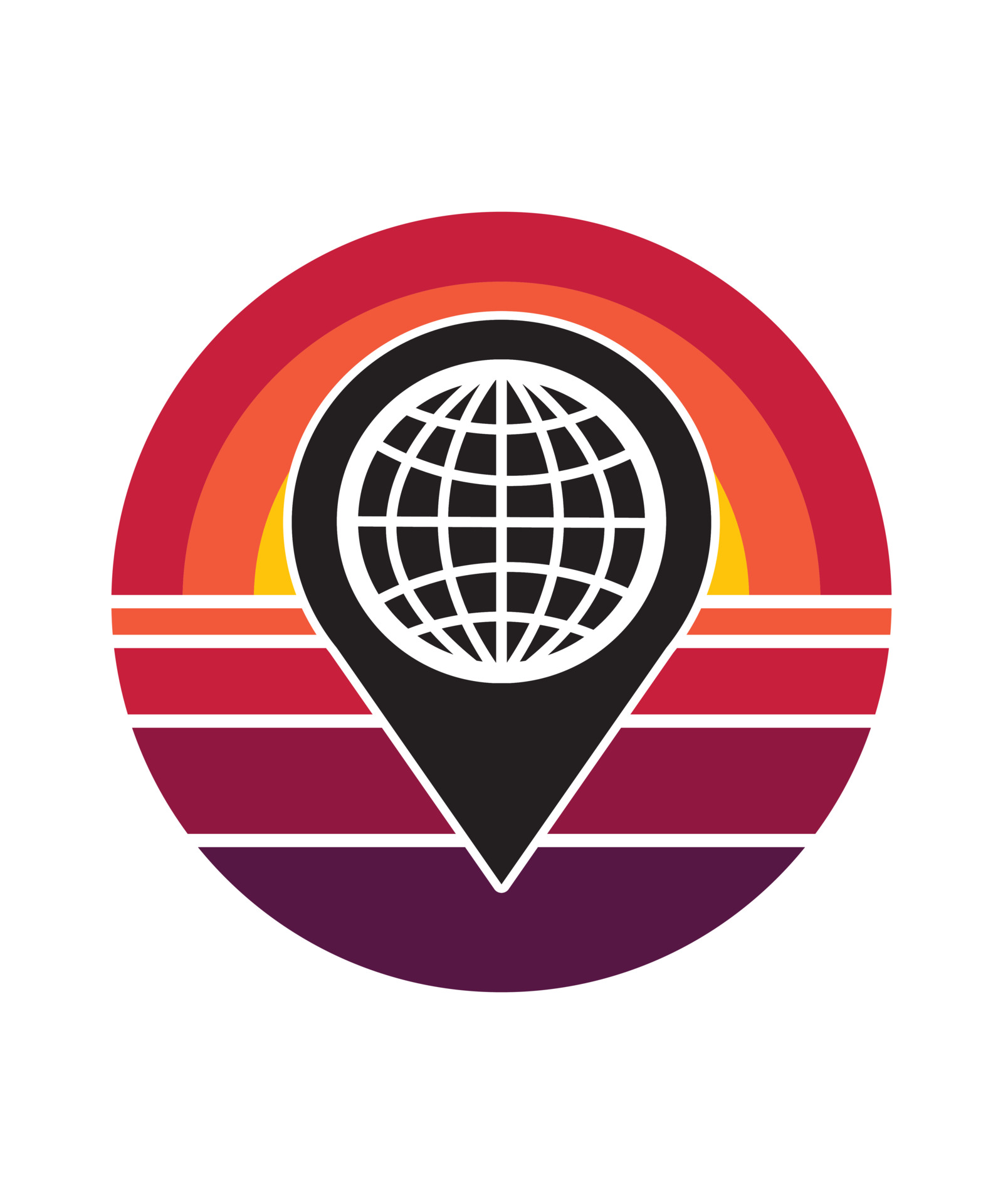 Map Retro Sunset Design template 3590187 Vector Art at Vecteezy