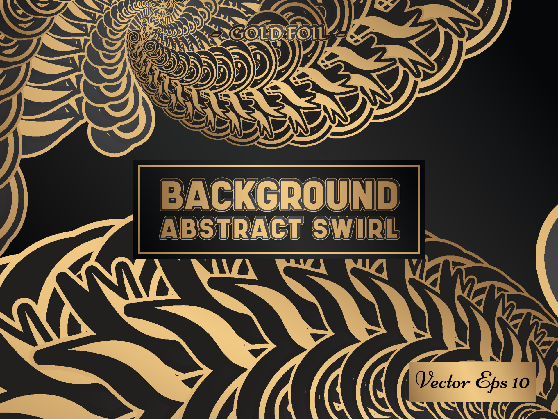 Abstract Swirl Gradient Decorative Gold Foil Background 3599742 Vector ...
