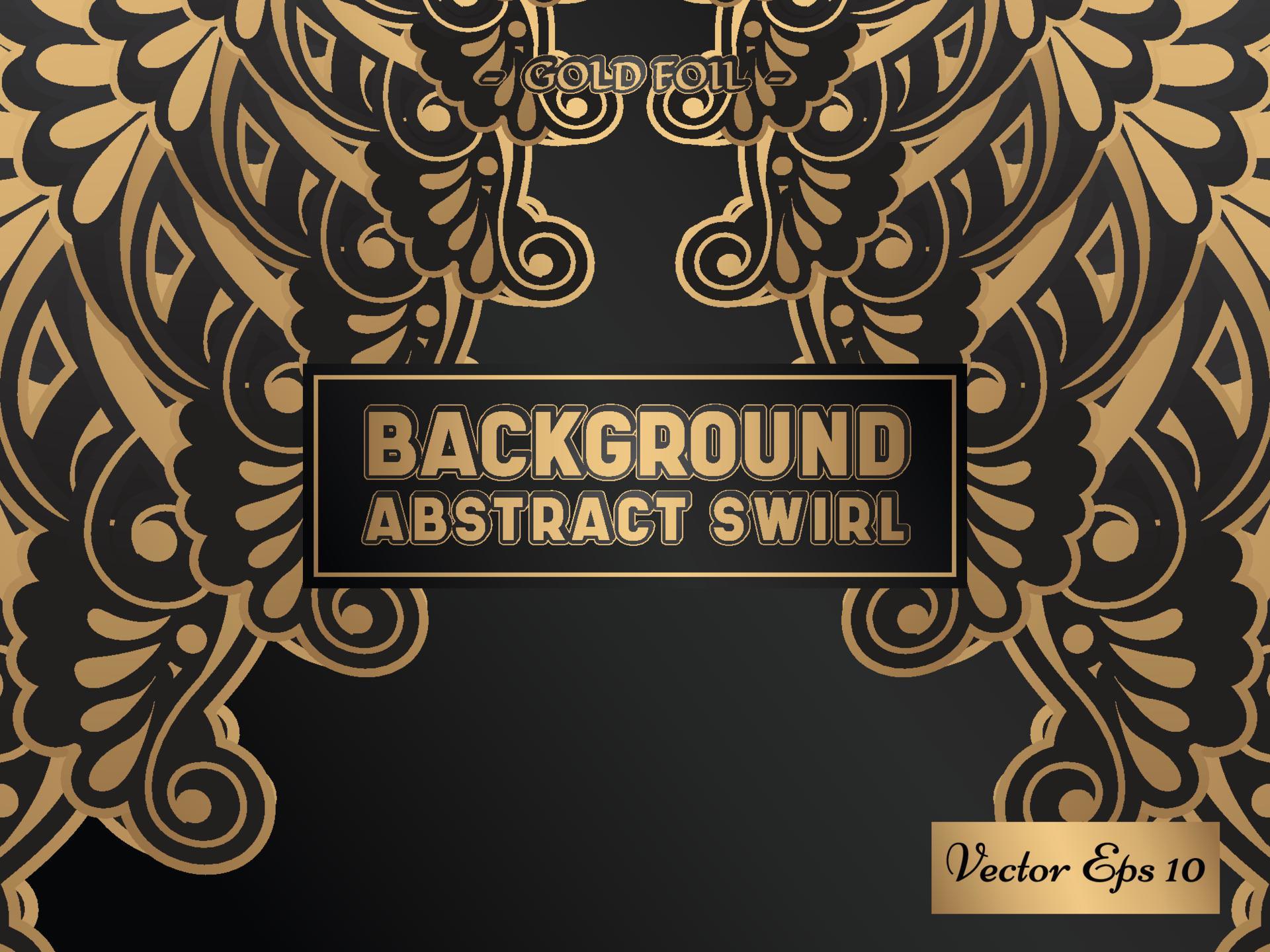 Abstract Swirl Gradient Decorative Gold Foil Background 3599770 Vector ...
