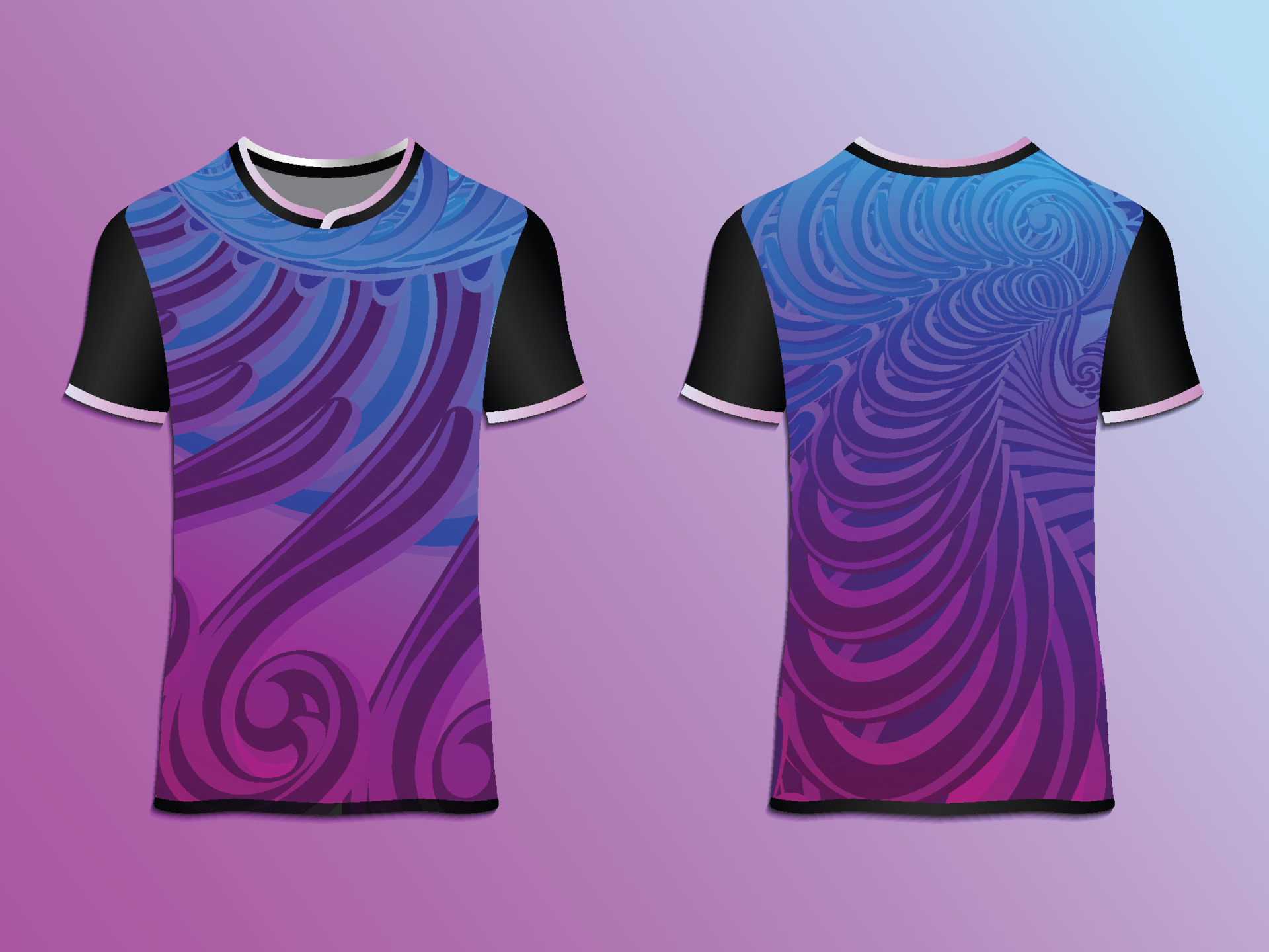 Abstract Tshirt Swirl Gradient Decorative Background 3599796 Vector Art ...