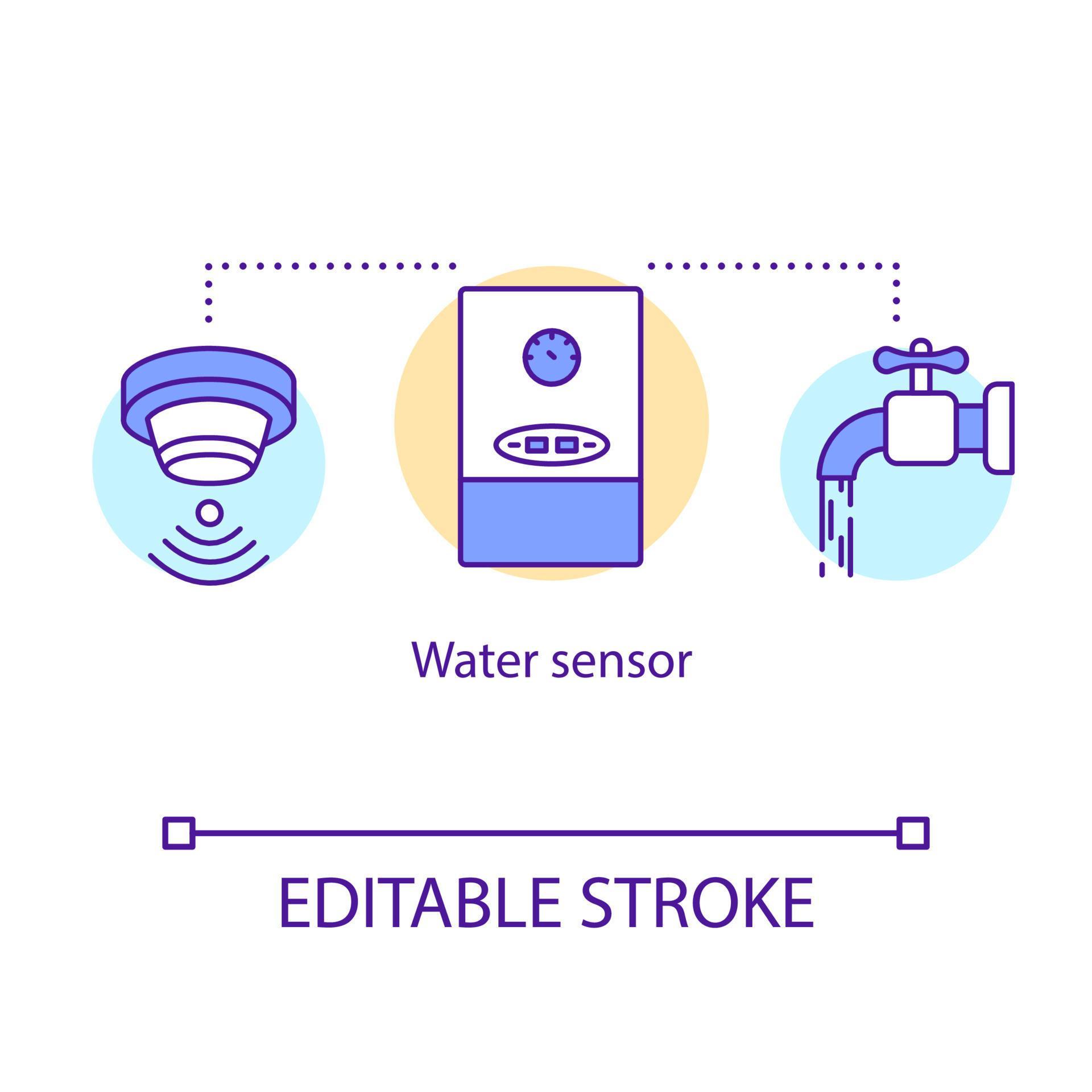 Water sensor concept icon 3602499 Vector Art at Vecteezy