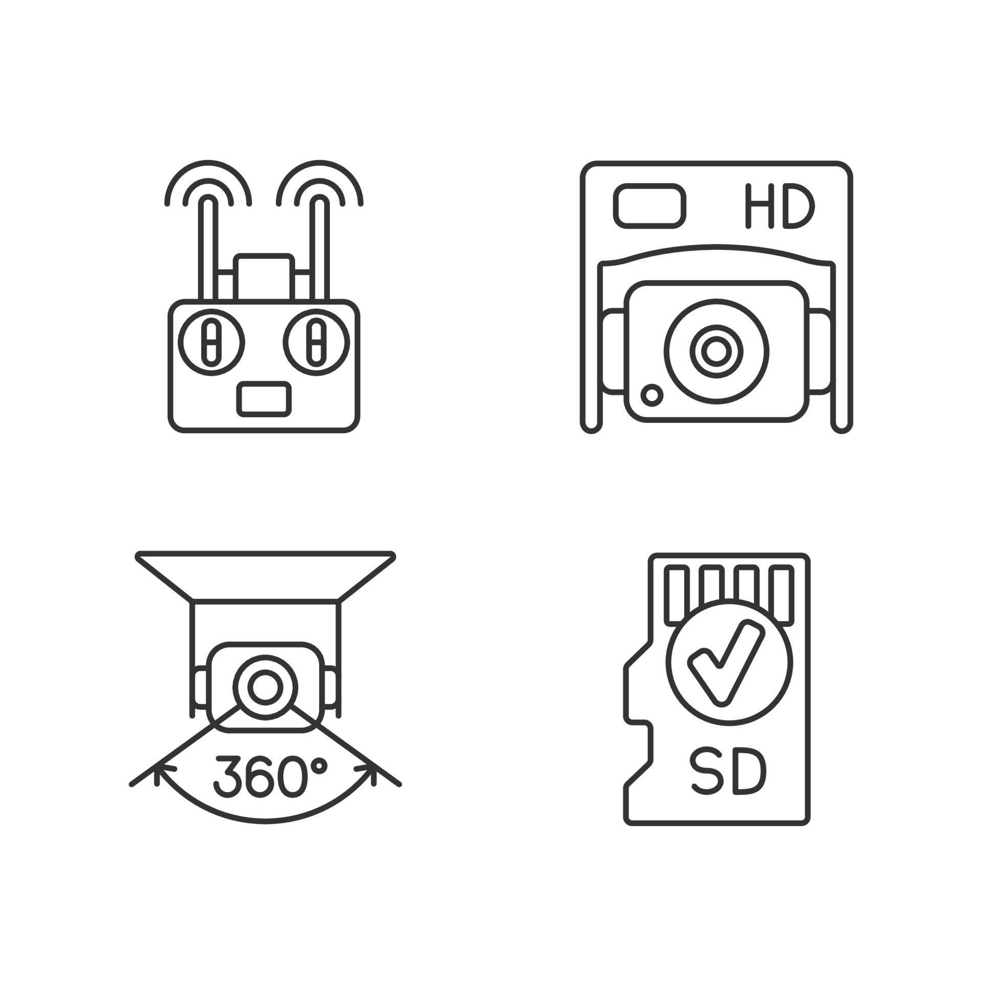 Effective drone use linear manual label icons set 3602537 Vector Art at Vecteezy