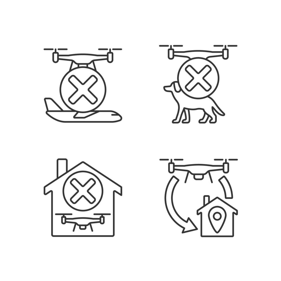 Drone instruction linear manual label icons set 3602540 Vector Art at Vecteezy