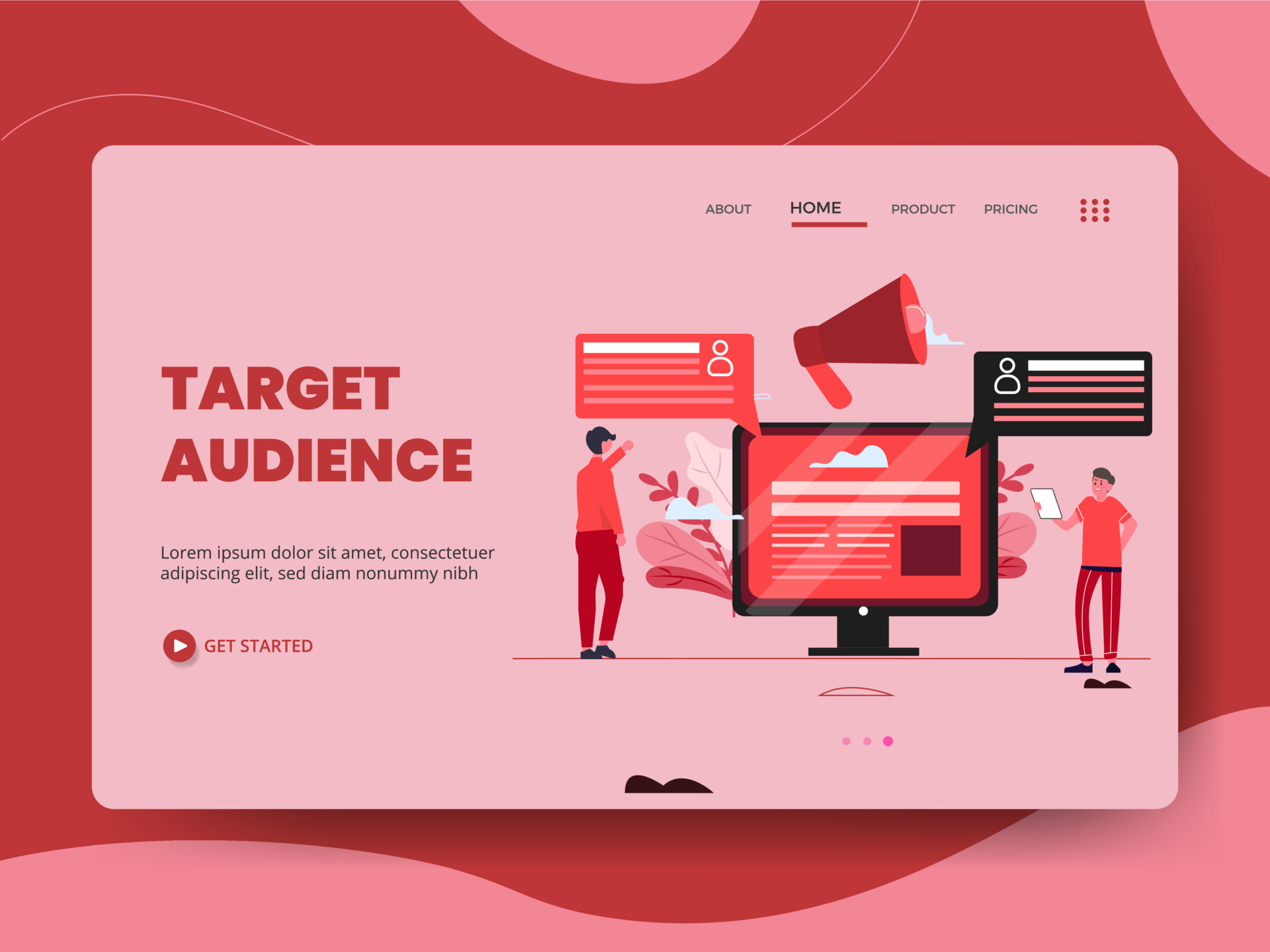 Target Audience Landing Page Illustration 3603710 Vector Art At Vecteezy