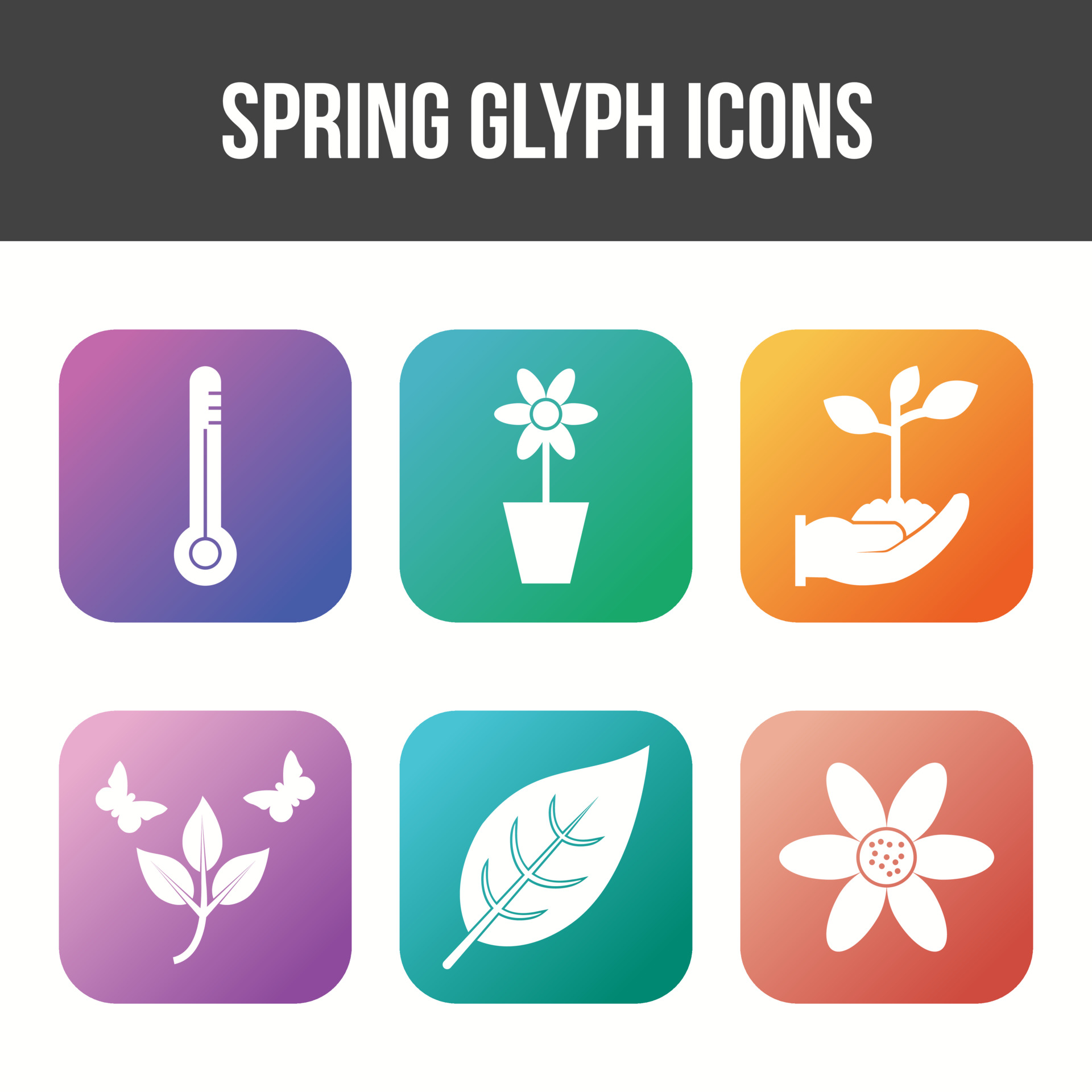 Unique Spring Vector Icon Set 3605690 Vector Art at Vecteezy