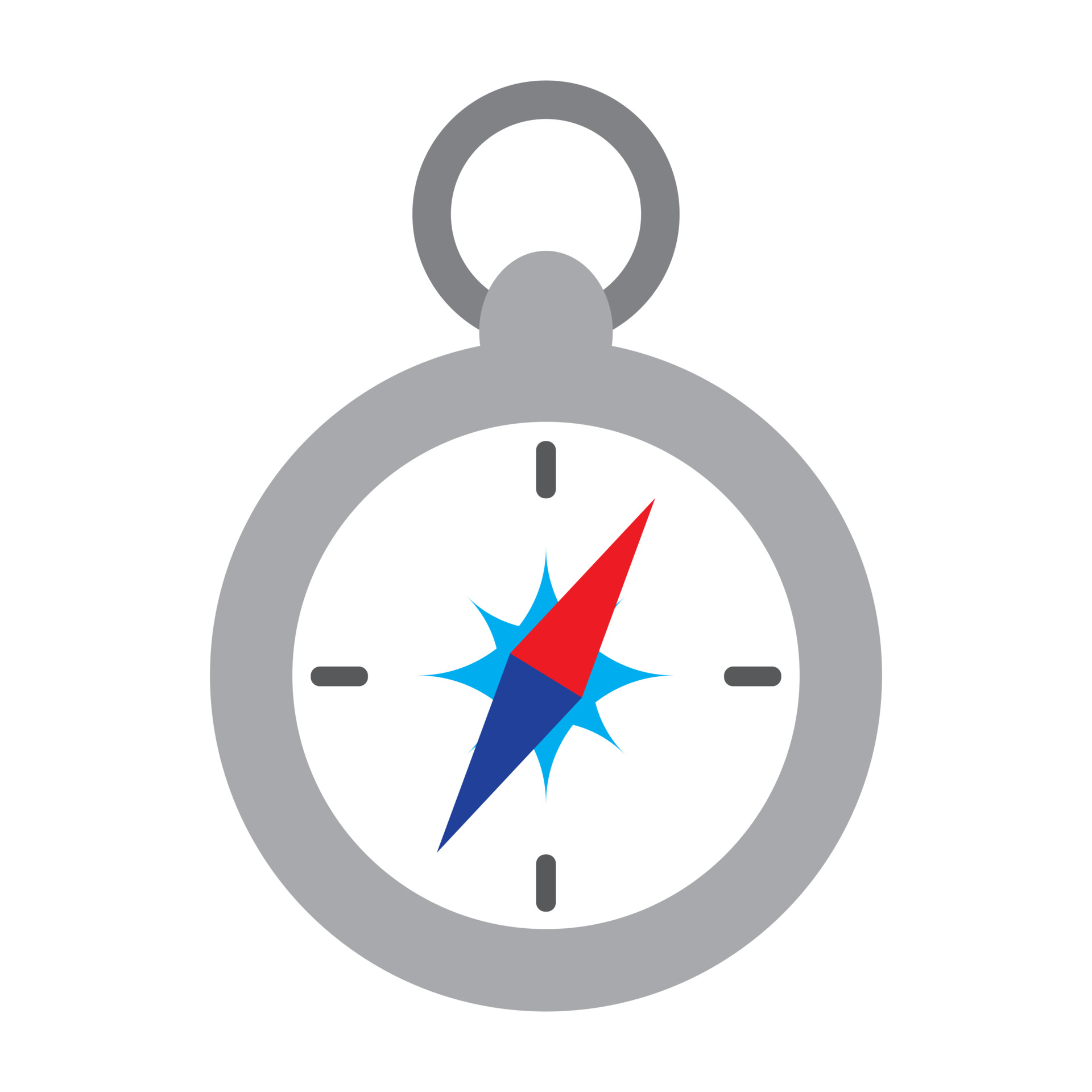Touristic Compass Vector Illustration In Cartoon Flat Style Camping And Hiking Equipment For