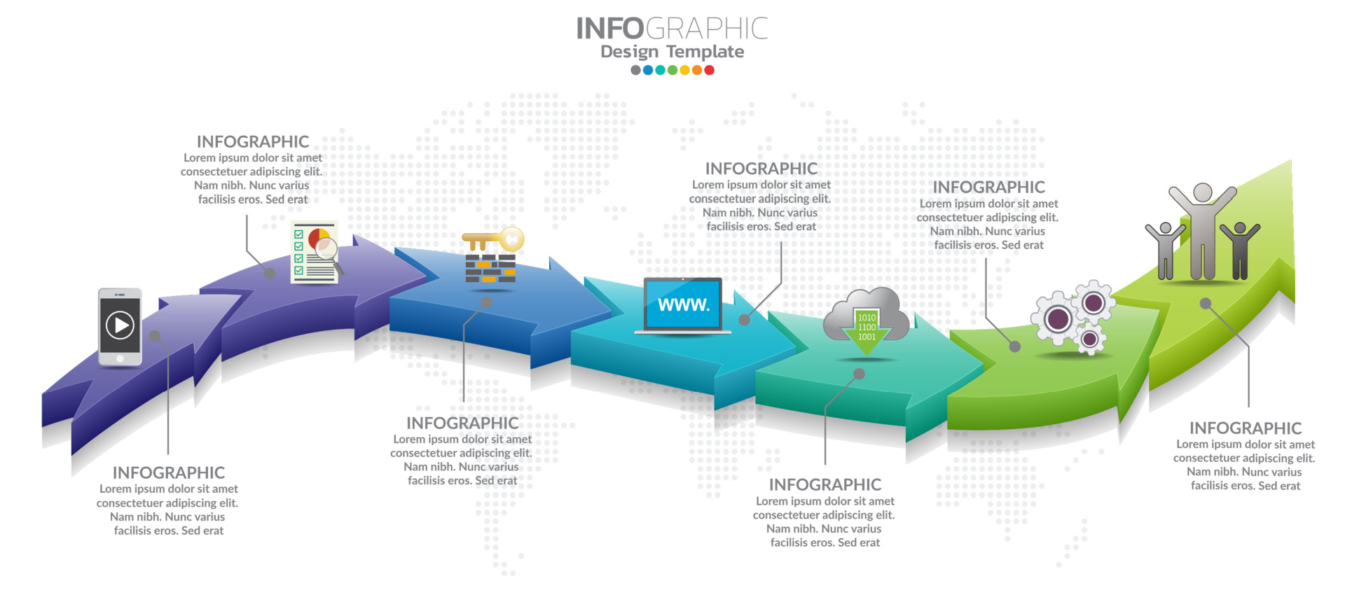 Business timeline infographic 3d style options banner. 3608242 Vector ...