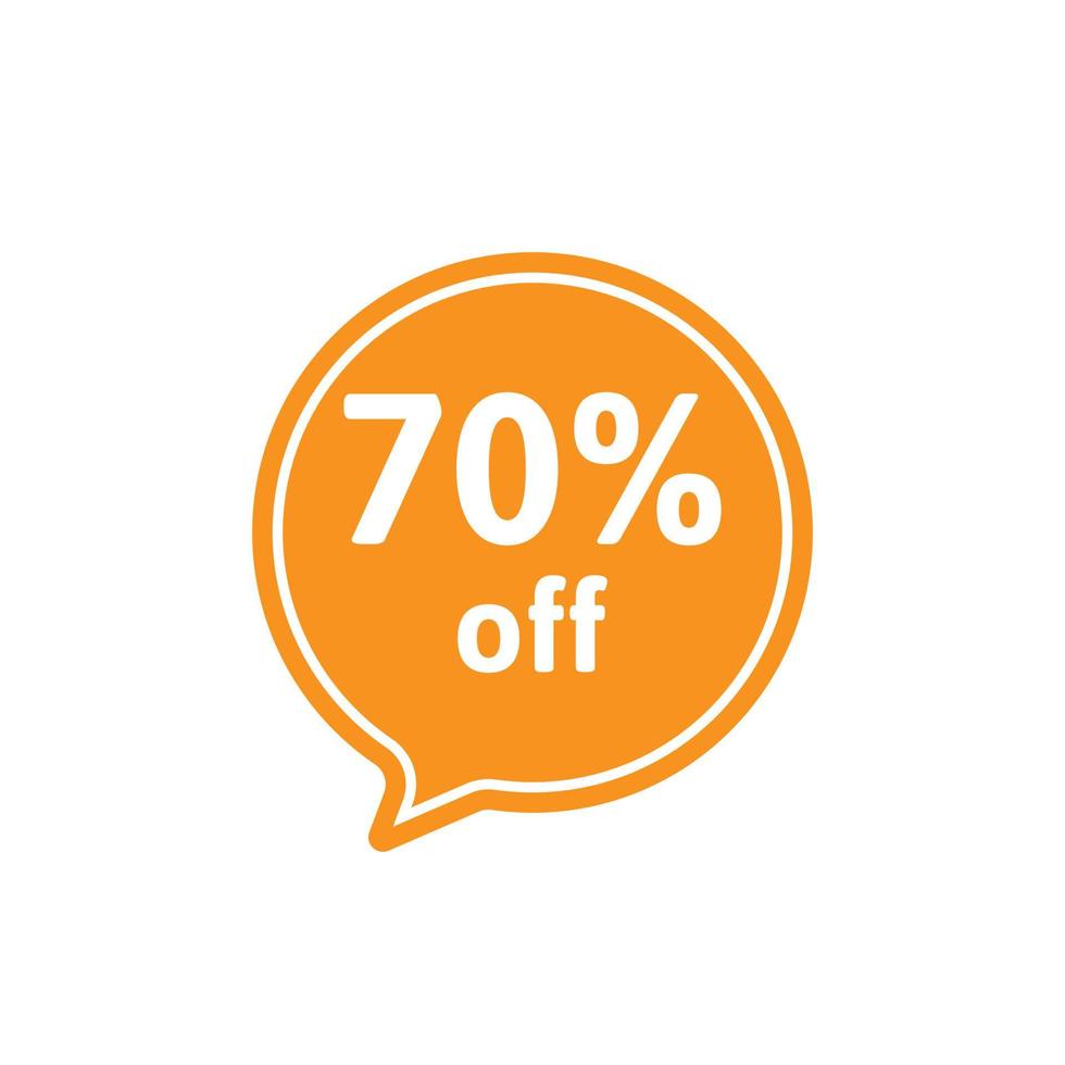 Flat 70 Percent Off Discount Sticker Sale Red Tag Isolated Vector flat-70-percent-off-discount-sticker-sale-red-tag-isolated-vector