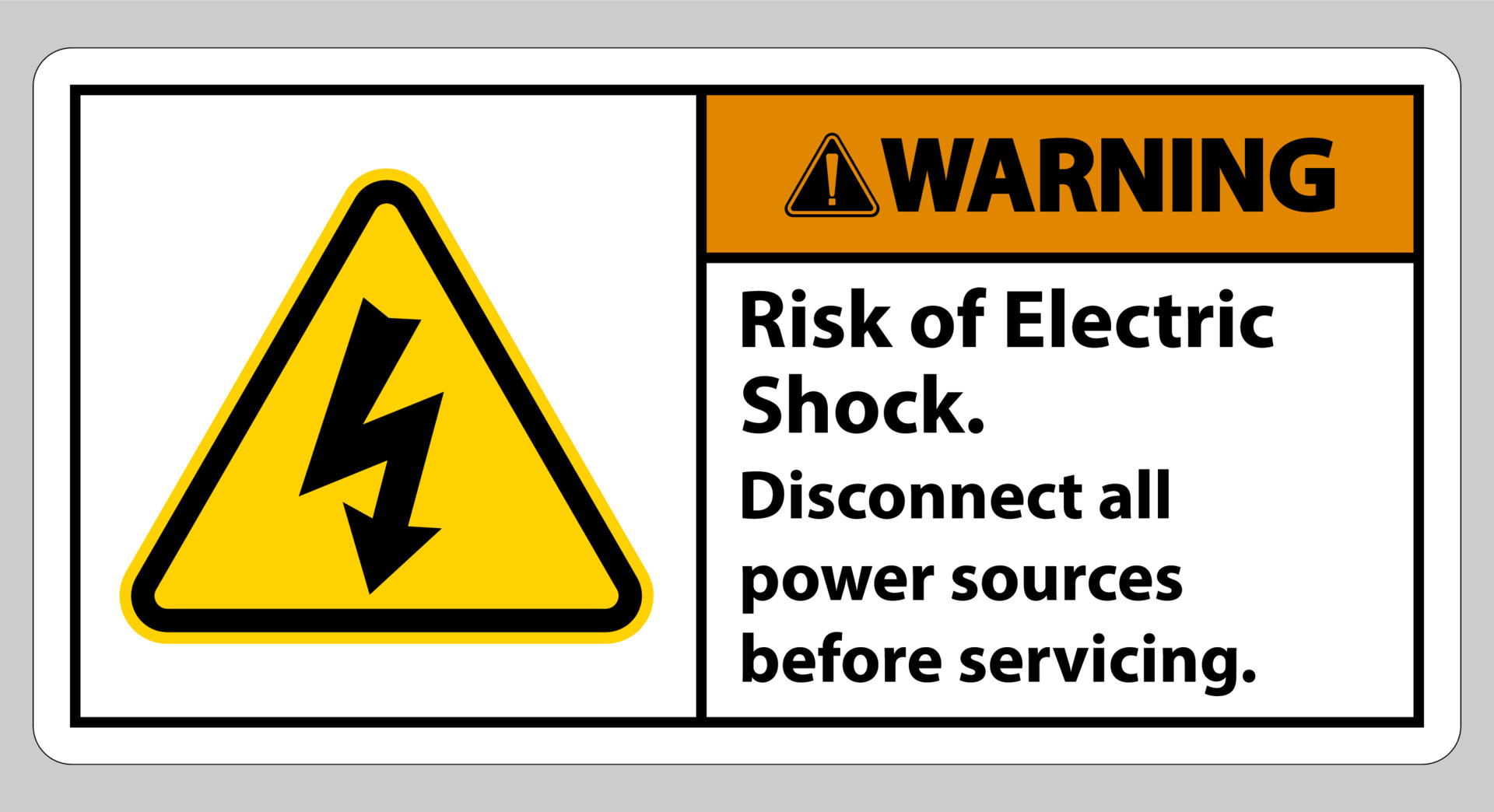 Warning Risk of electric shock Symbol Sign Isolate on White Background ... Warning Risk of electric shock Symbol Sign Isolate on White Background ...