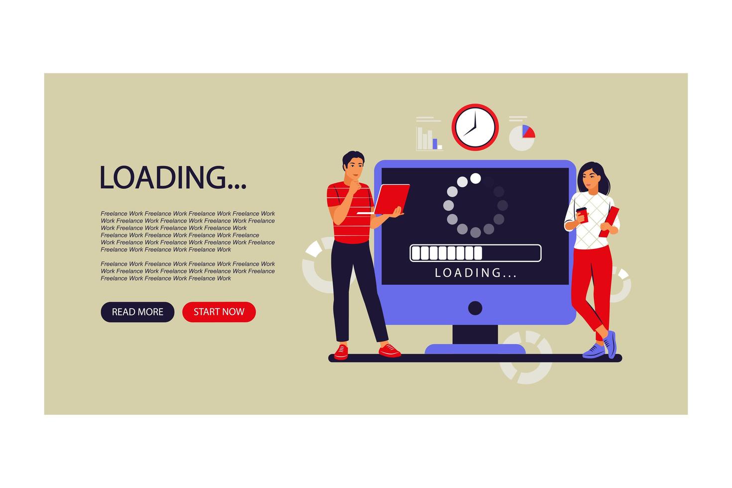 Update concept. Programmers upgrading operation system of computer. Landing page. Vector ...