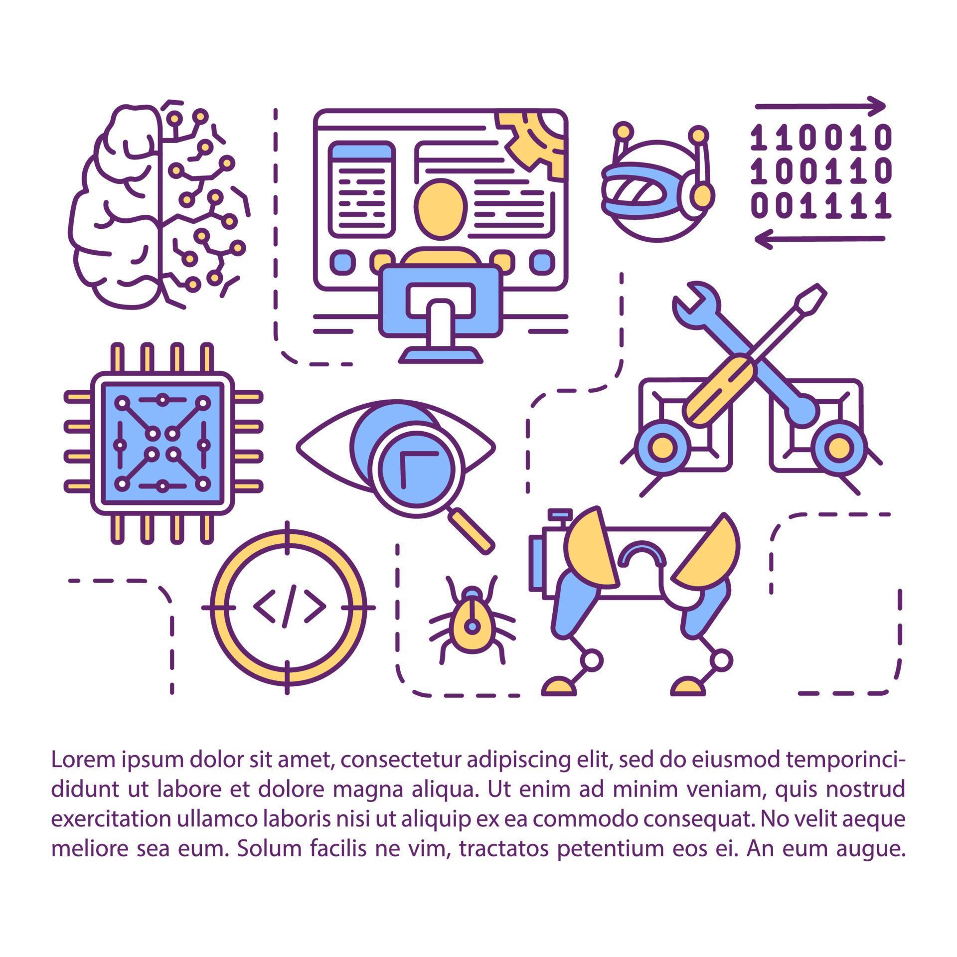 Machine learning article page vector template 3640128 Vector Art at ...