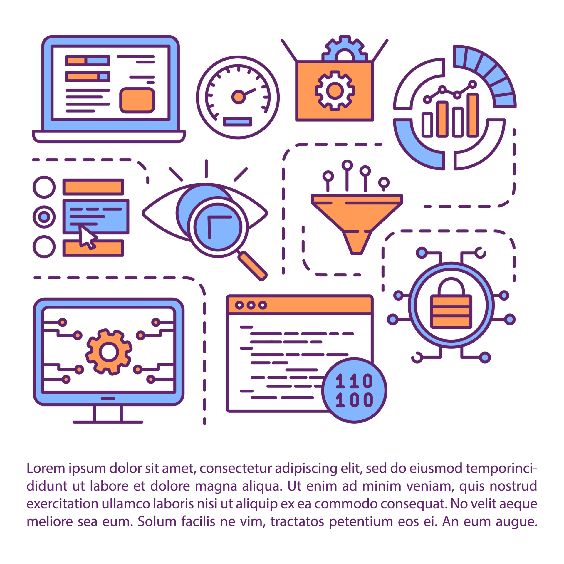 Software Testing Article Page Vector Template 3640231 Vector Art At