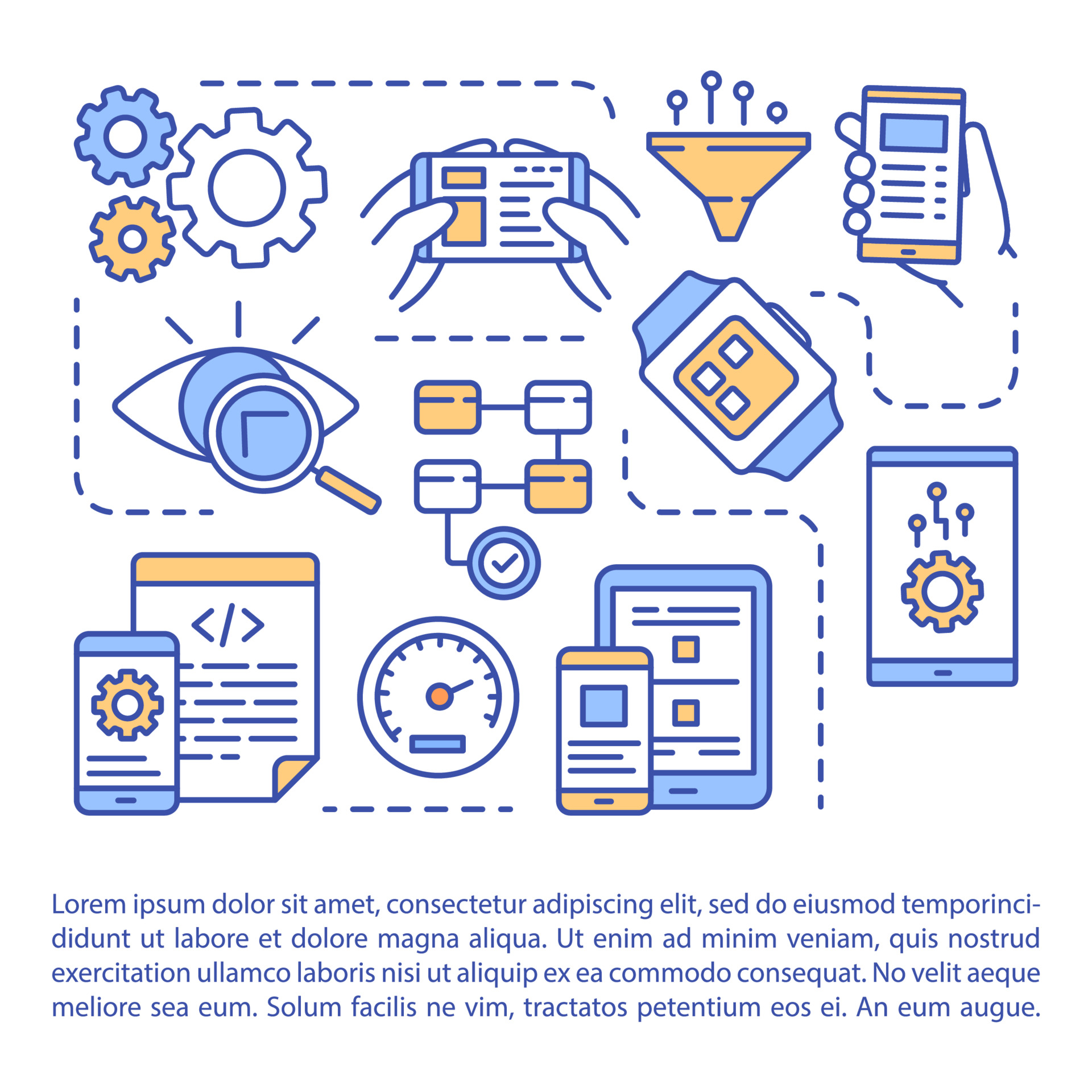 Software Testing Article Page Vector Template 3640249 Vector Art At