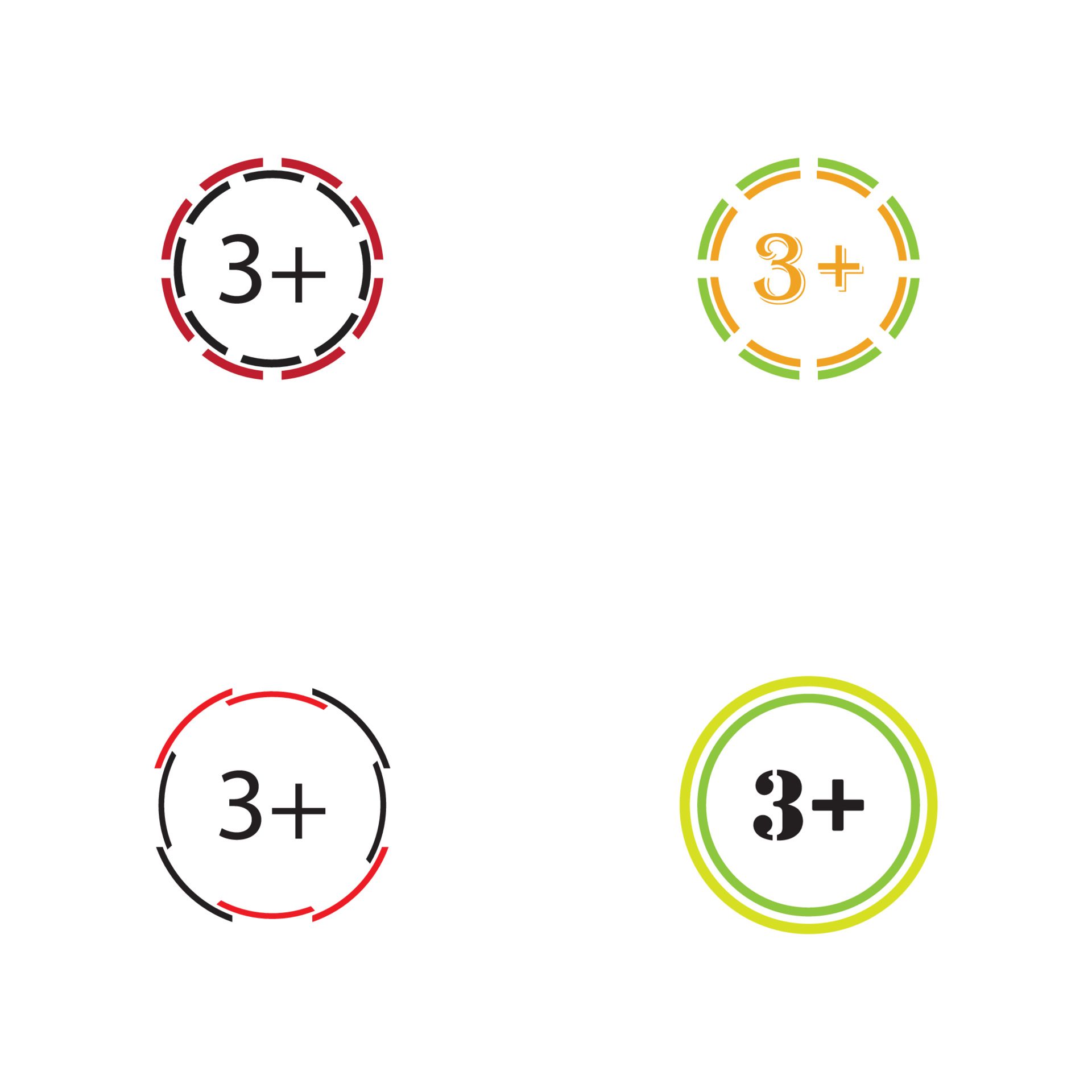 3 plus icon symbol vector illustration design template 3643727 Vector ...