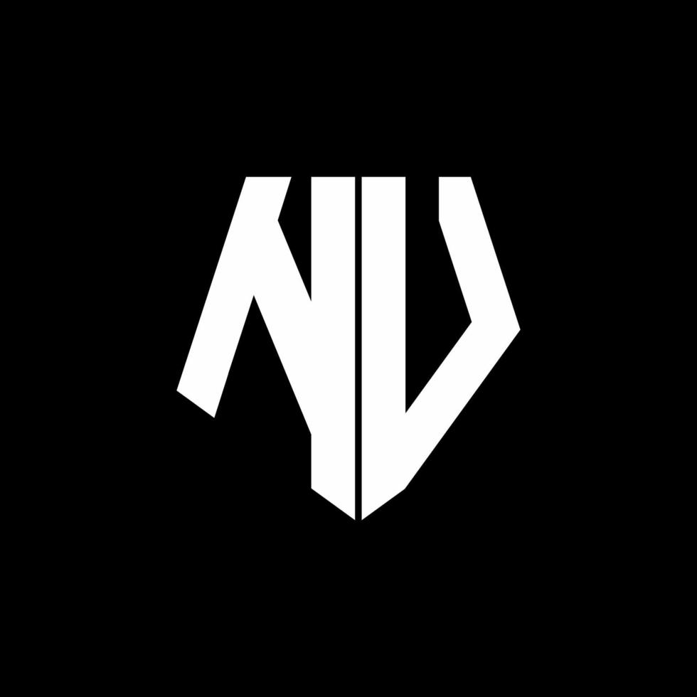 Nv Logo Monogram With Pentagon Shape Style Design Template 3650286 Vector Art At Vecteezy