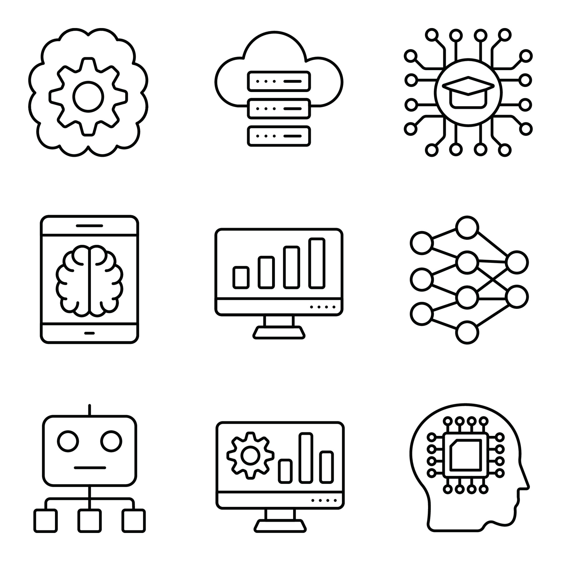Machine Learning Line Icons Set 3653548 Vector Art at Vecteezy Machine Learning Line Icons Set 3653548 Vector Art at Vecteezy