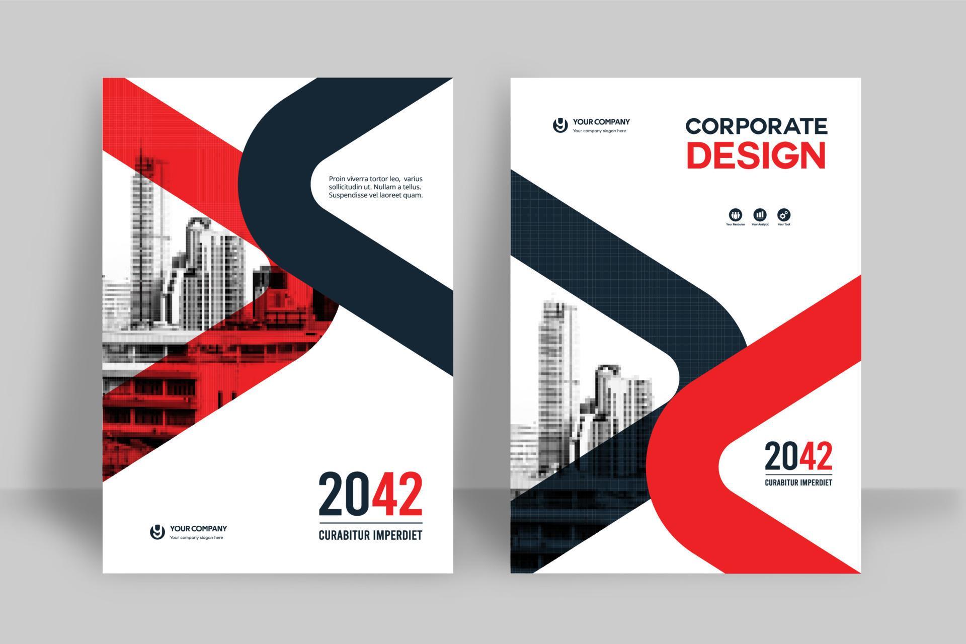 City Background Business Book Cover Design Template 3660292 Vector Art ...