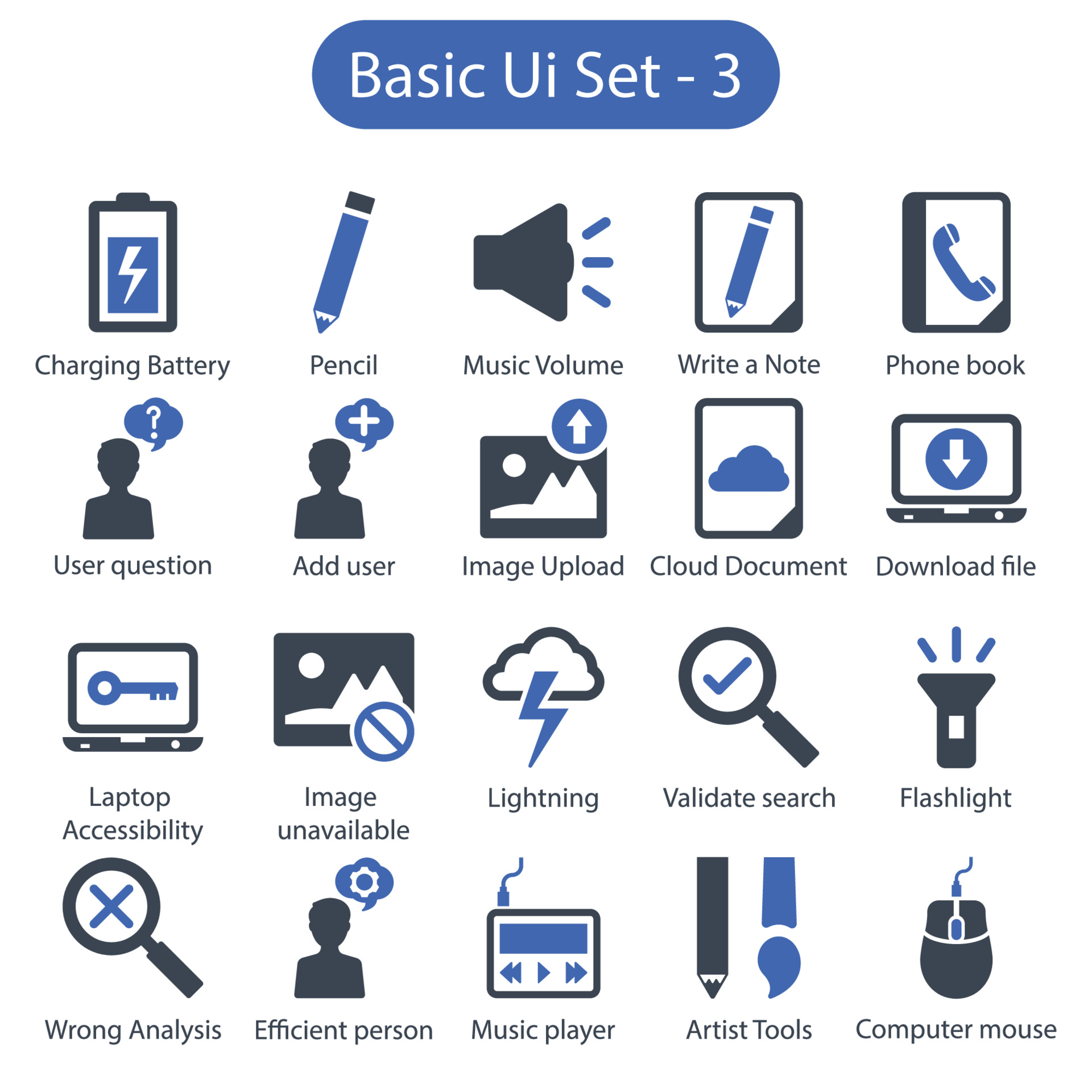 Basic Ui Icon Set 3 3661122 Vector Art At Vecteezy