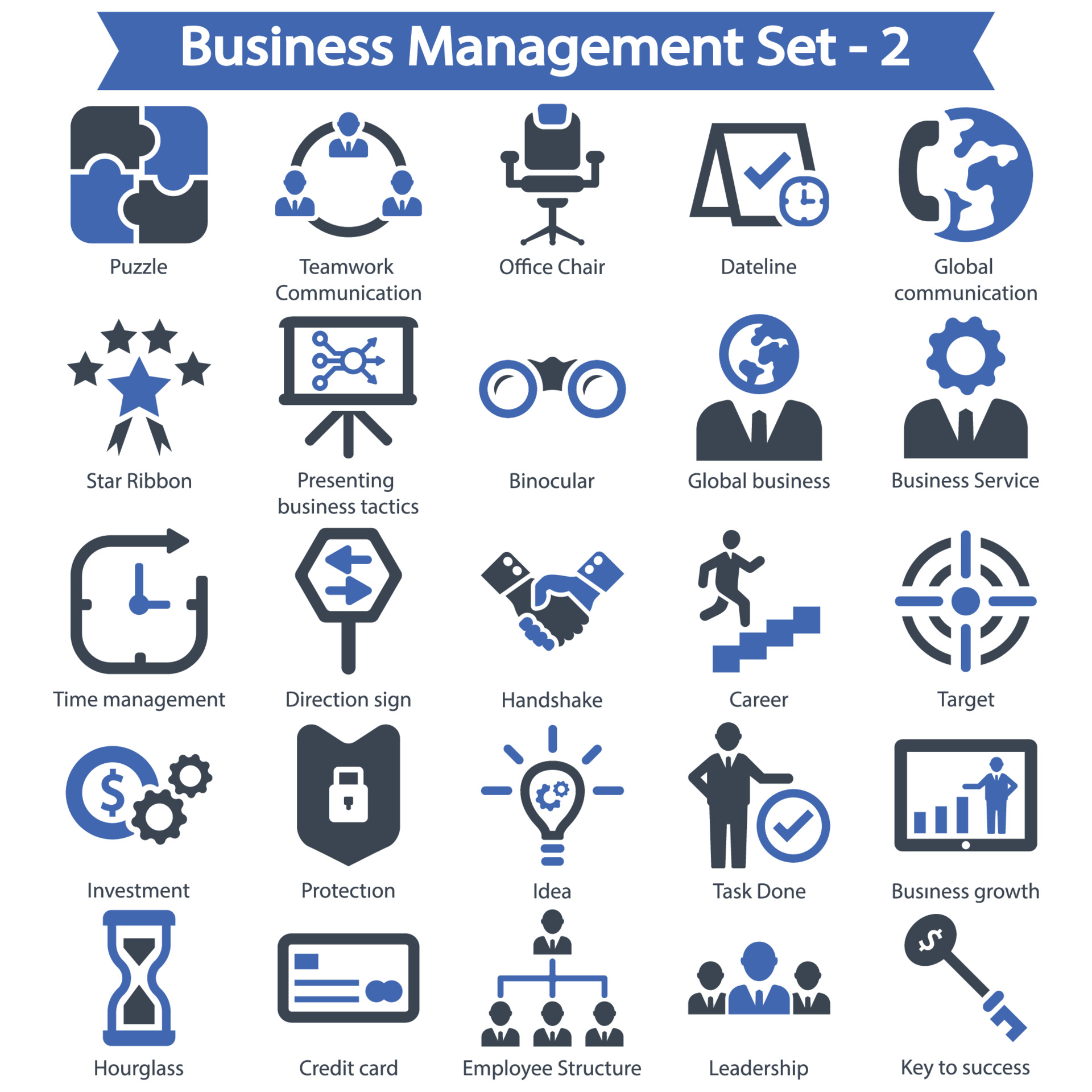 Business management icon set 2 3661124 Vector Art at Vecteezy