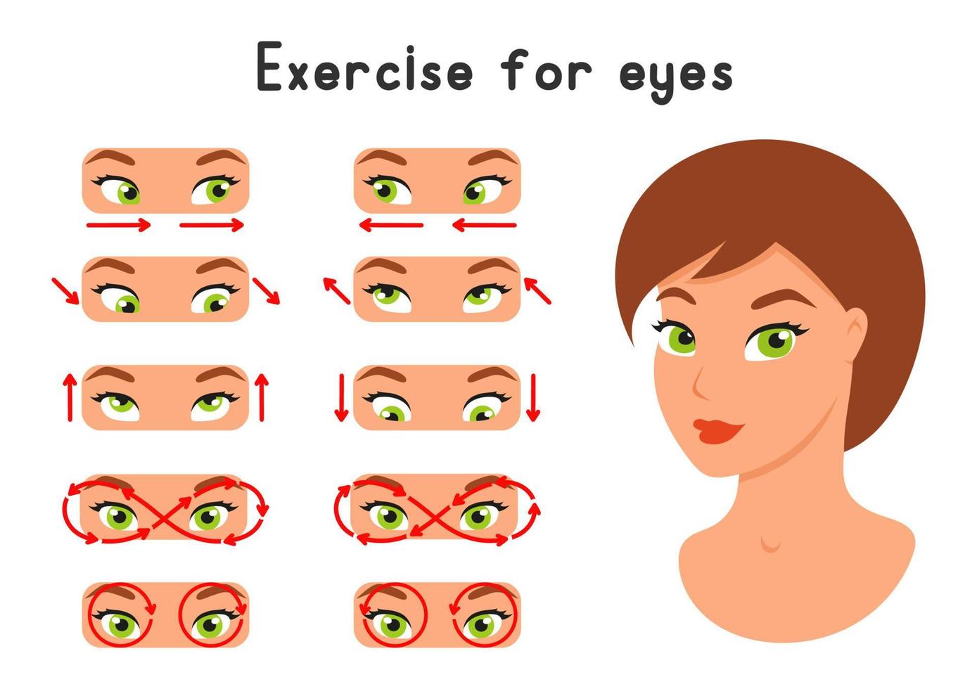 A set of exercises for the eyes. For better vision, relaxation ... A set of exercises for the eyes. For better vision, relaxation ...