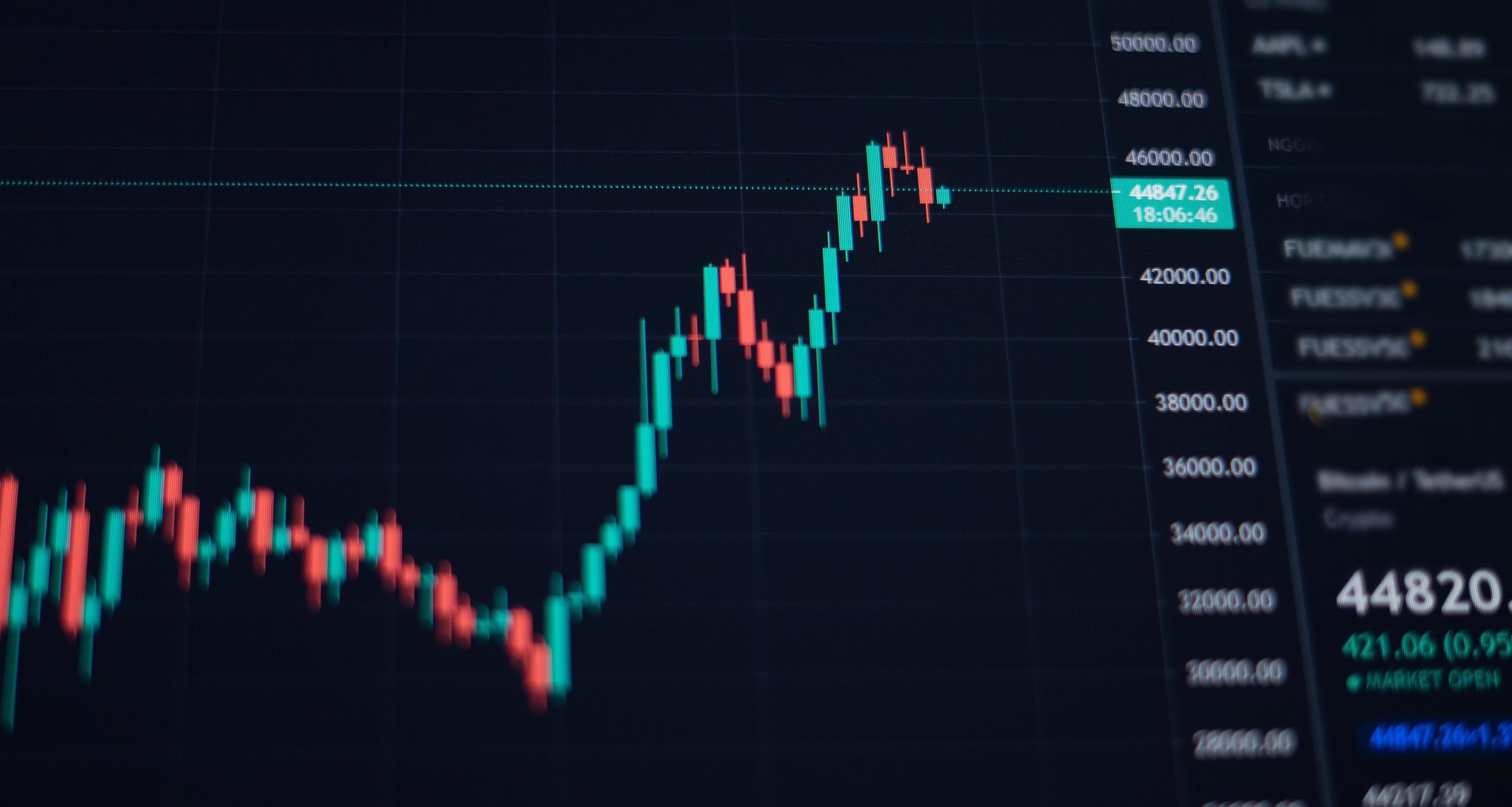 stock chart image displayed on computer screen 3669906 Stock Photo at ...