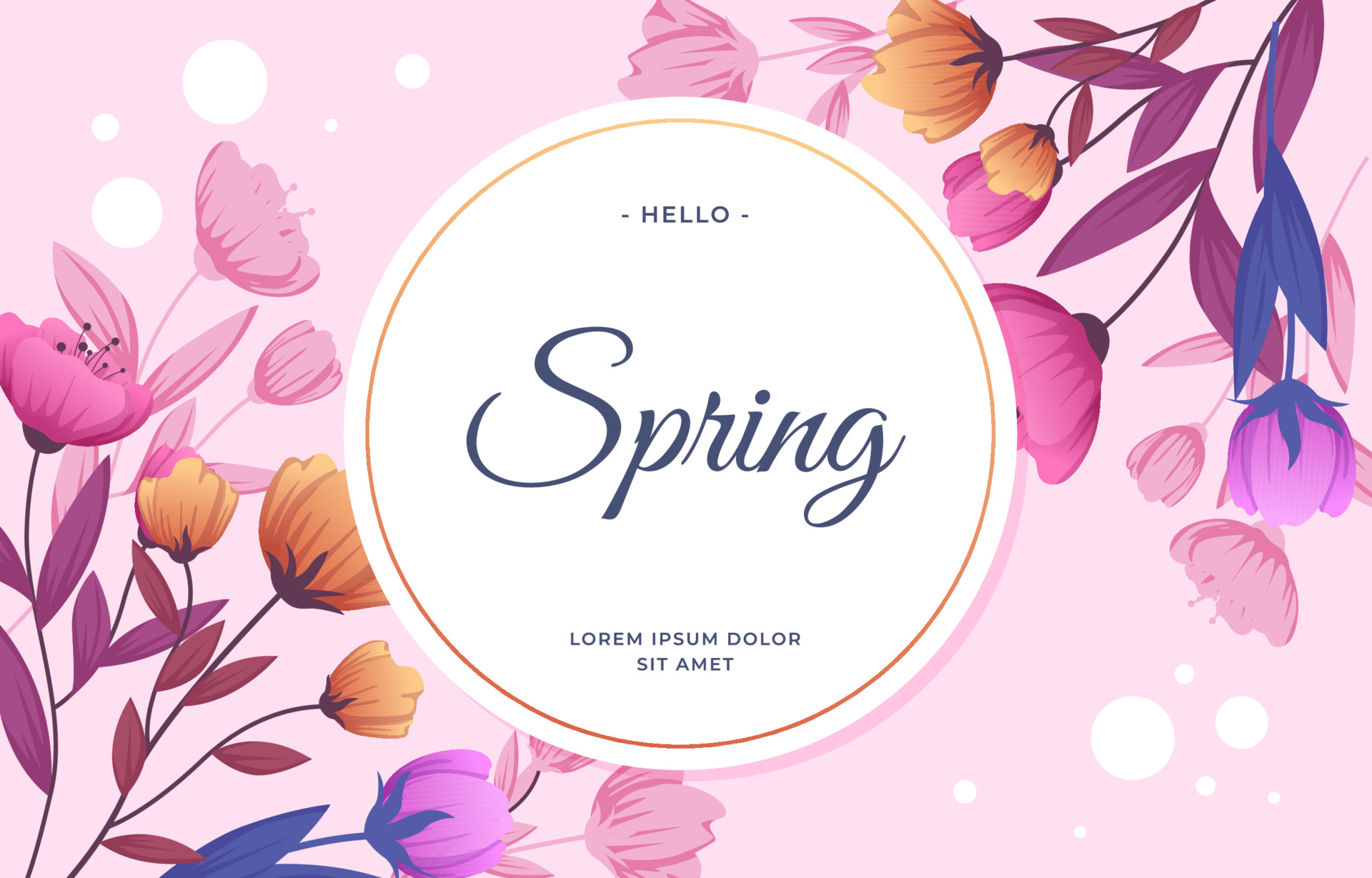 Gradient Spring Flower Illustration 3670492 Vector Art at Vecteezy
