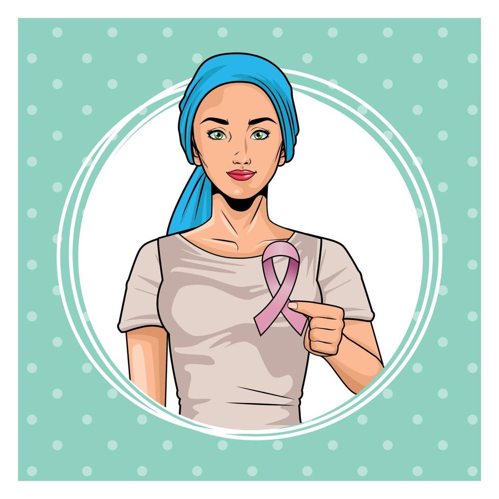 Breast Cancer Awareness Month Illustration In Pop Art Style 3678258