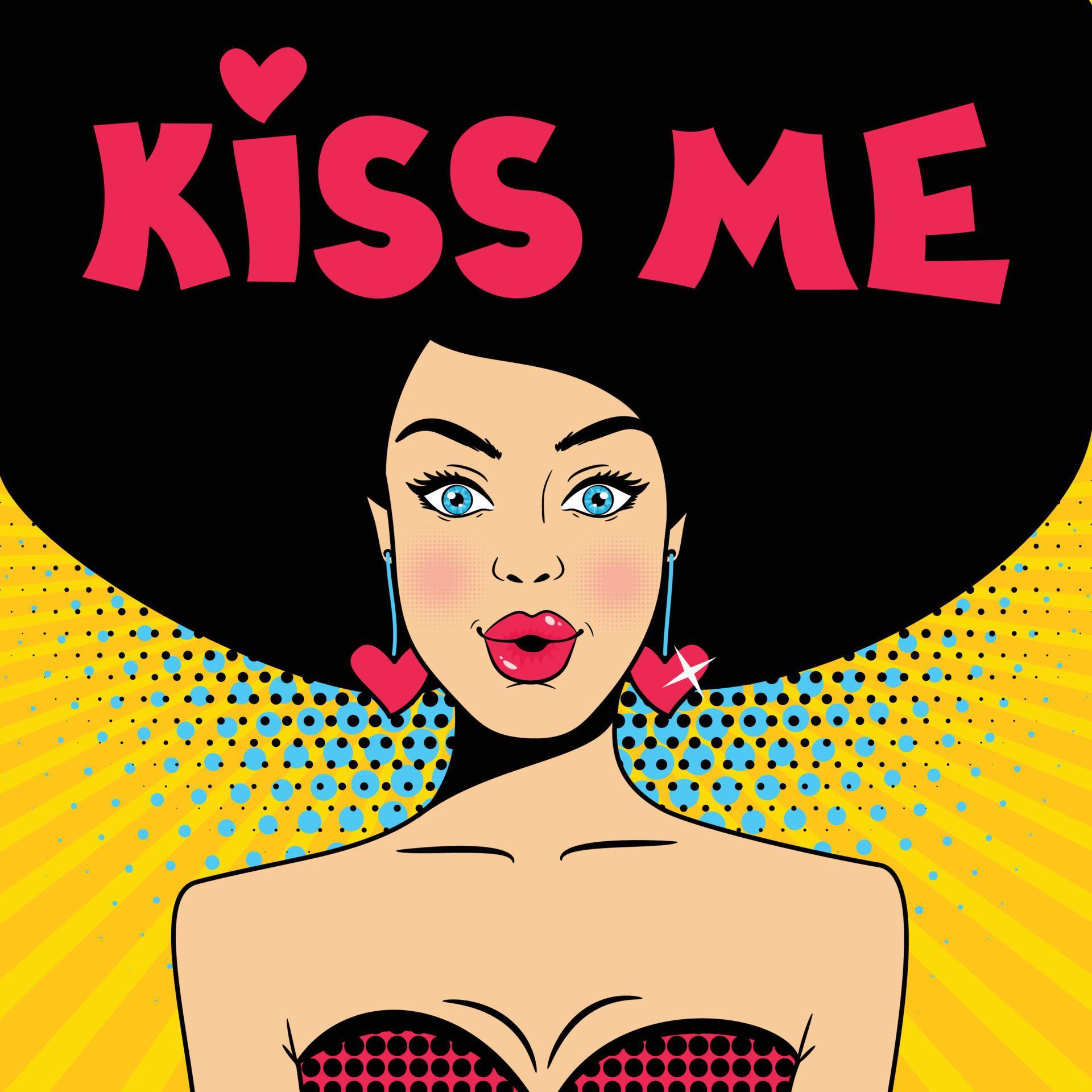 Sexy Pop Art Woman With Open Mouth And Megaphone Speaking Vector