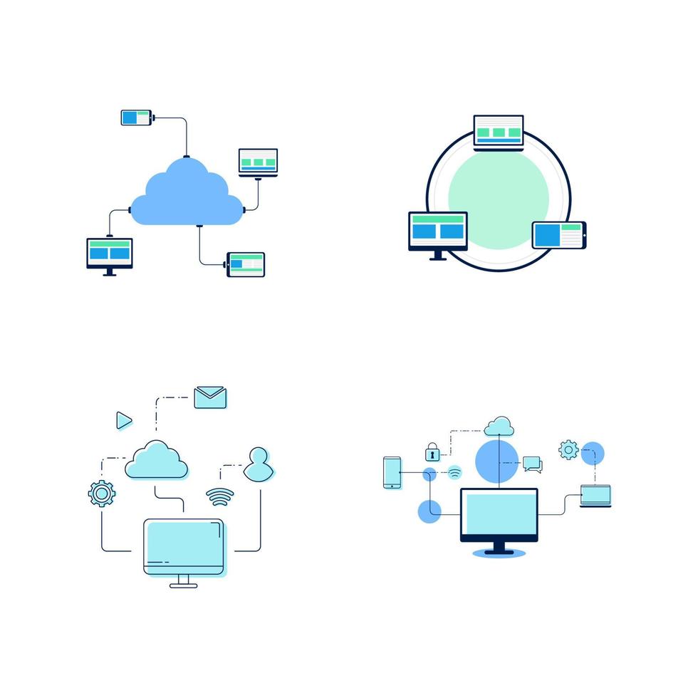 Computing network Vector icon design illustration 3680390 Vector Art at ...
