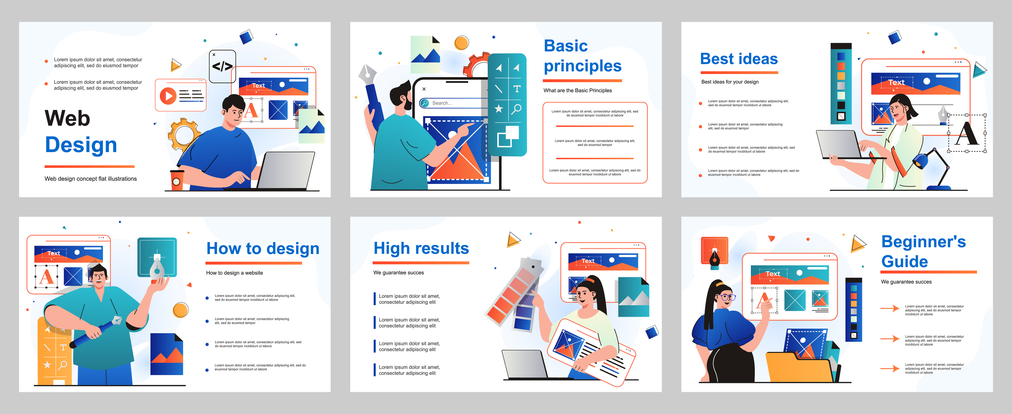 Web design concept for presentation slide template. Designers create ...