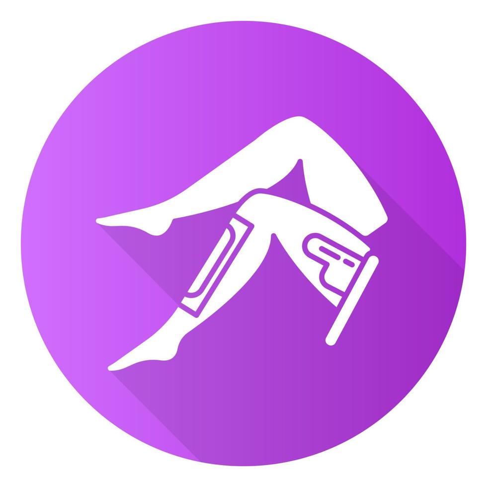Leg Waxing Purple Flat Design Long Shadow Glyph Icon 3686027 Vector Art