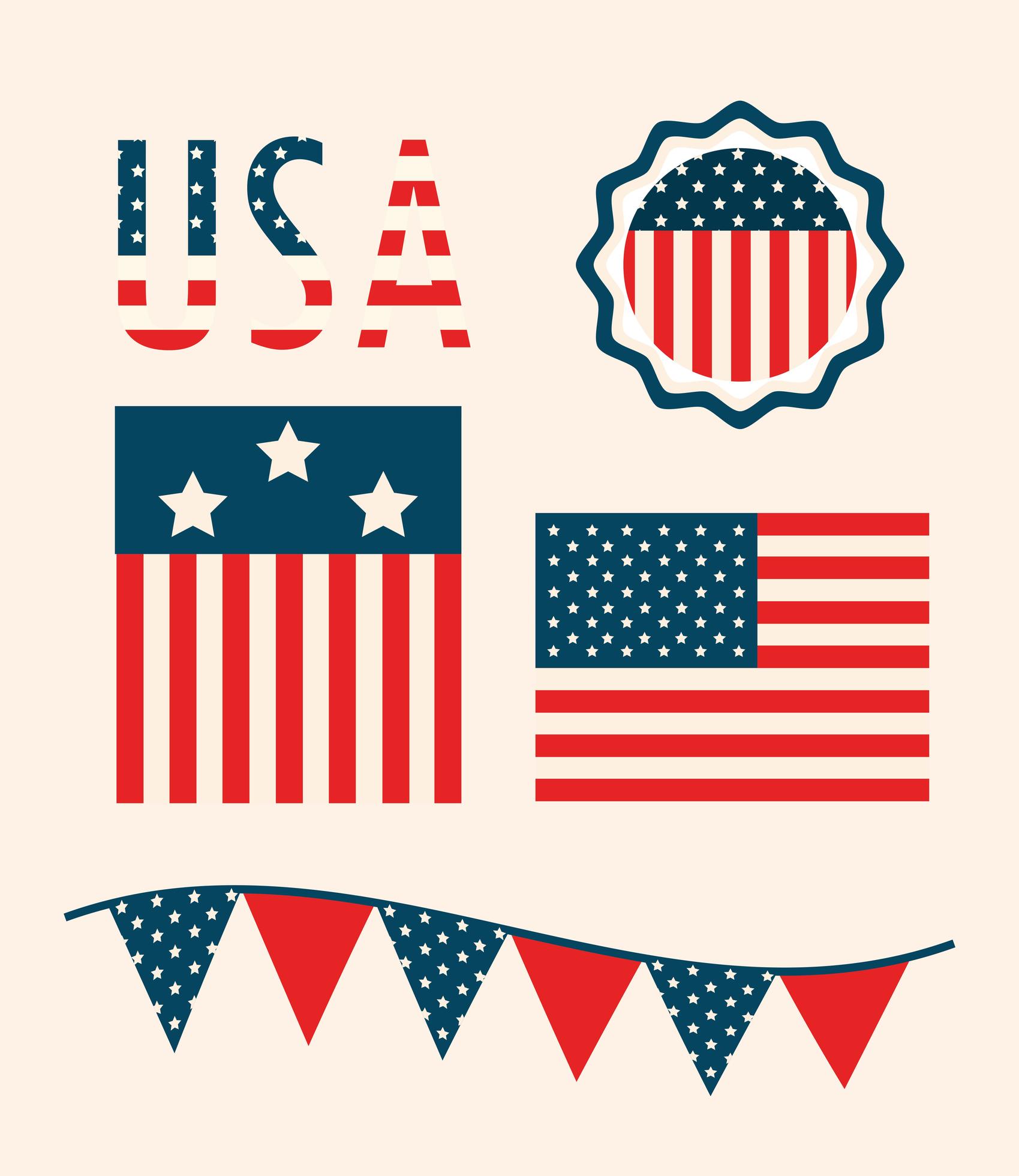 USA symbols set 3701529 Vector Art at Vecteezy