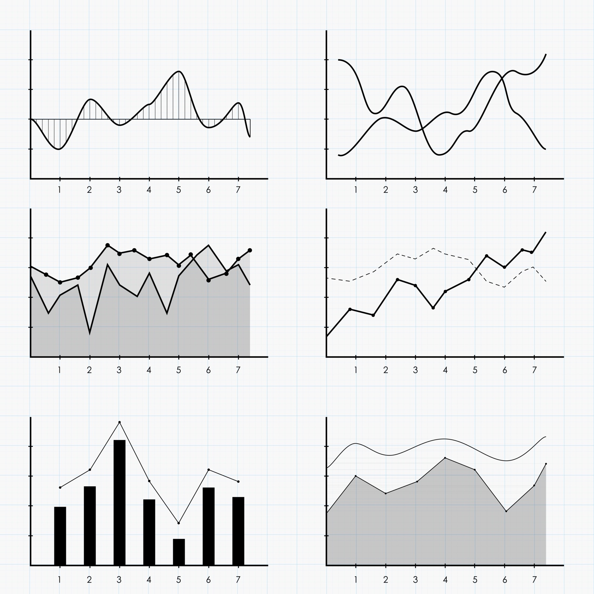 Quadratic Function In The Coordinate System Line Graph On The Grid